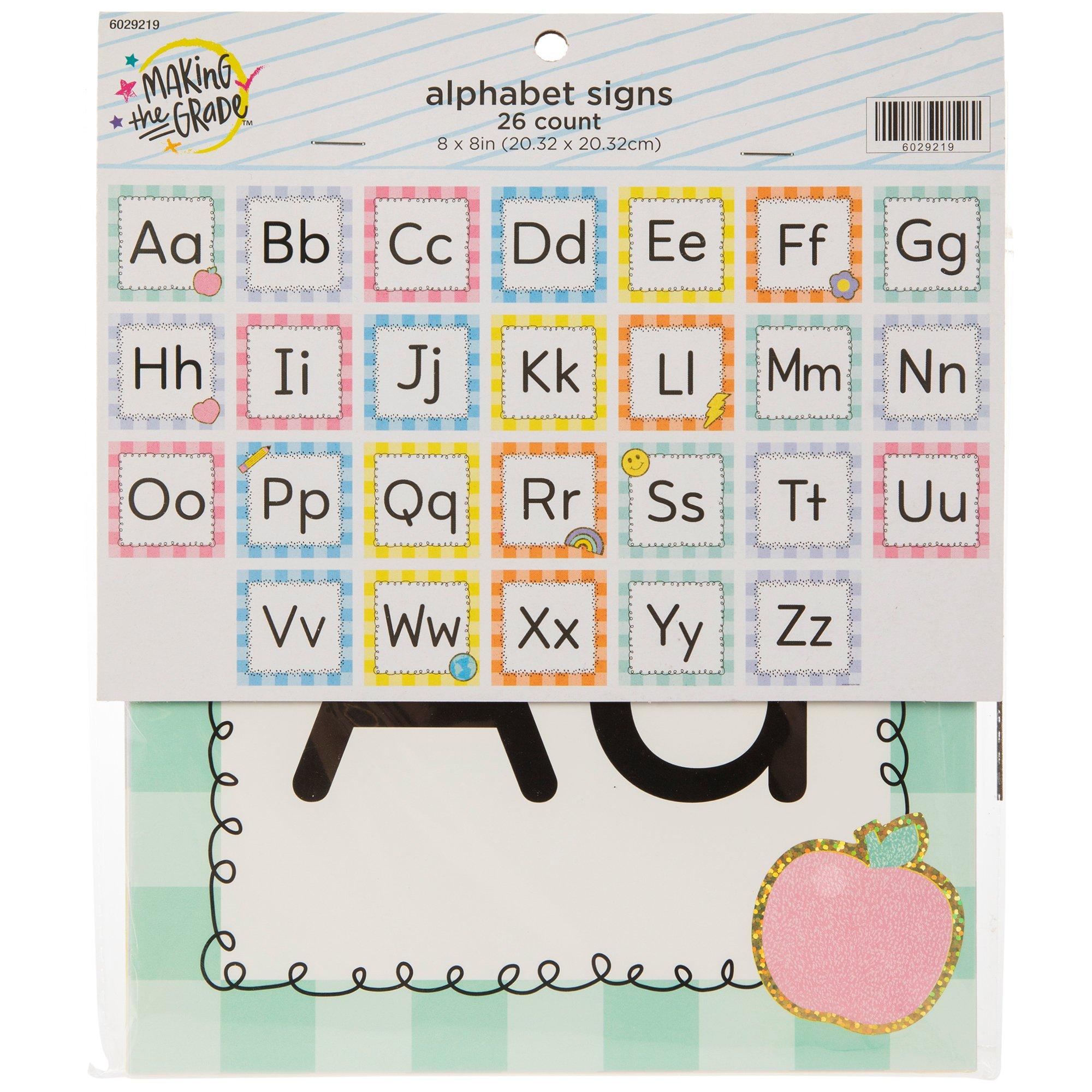 Preppy Alphabet Letters Cutouts | Hobby Lobby | 6029219