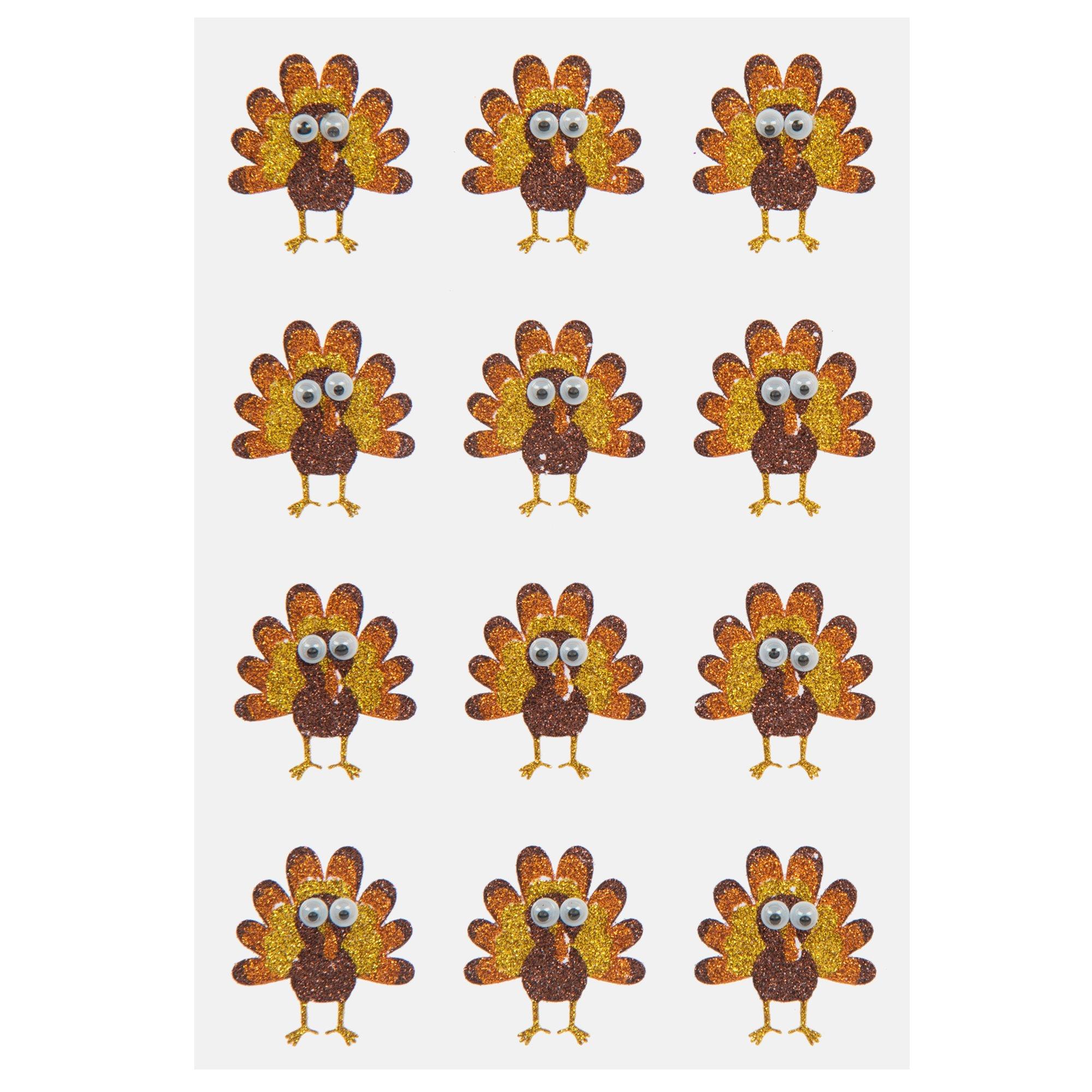 Glitter Turkey Stickers | Hobby Lobby | 6038590