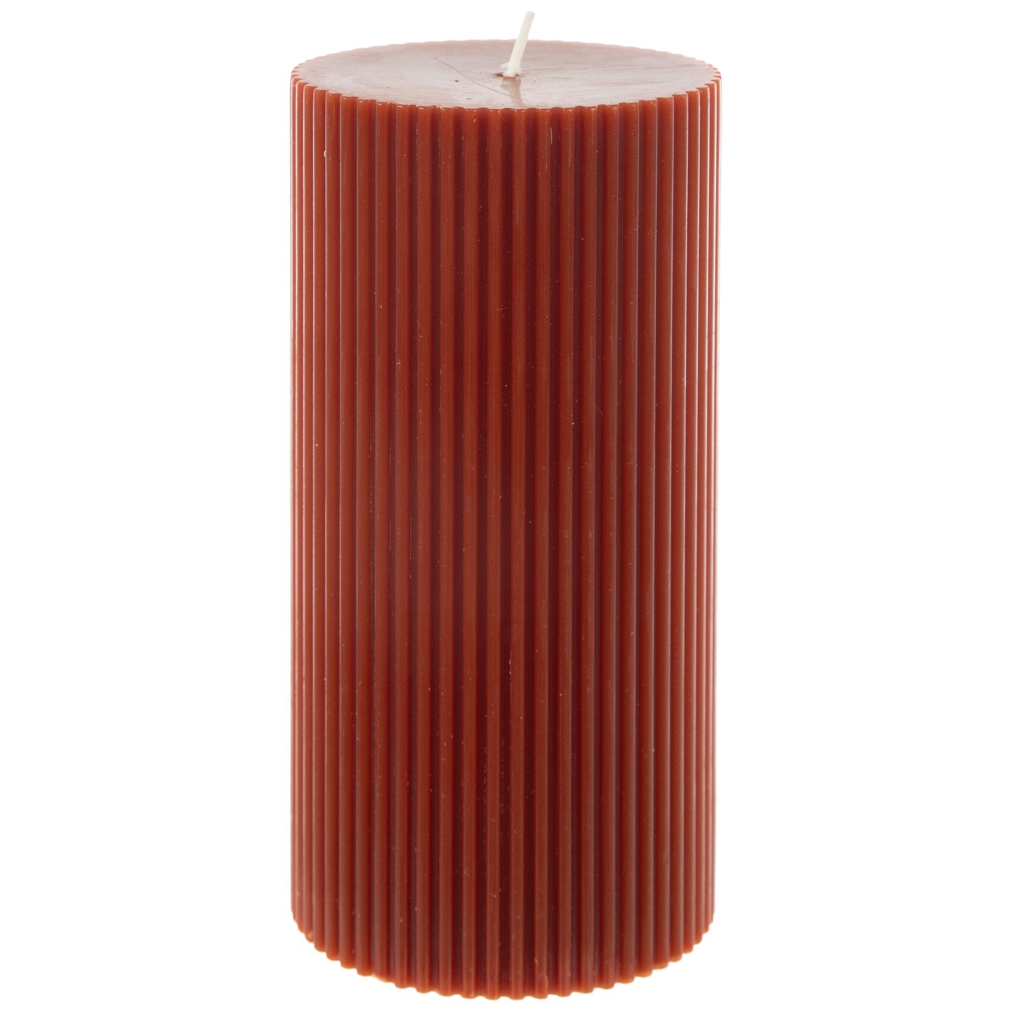 Maroon Fluted Pillar Candle | Hobby Lobby | 6039150