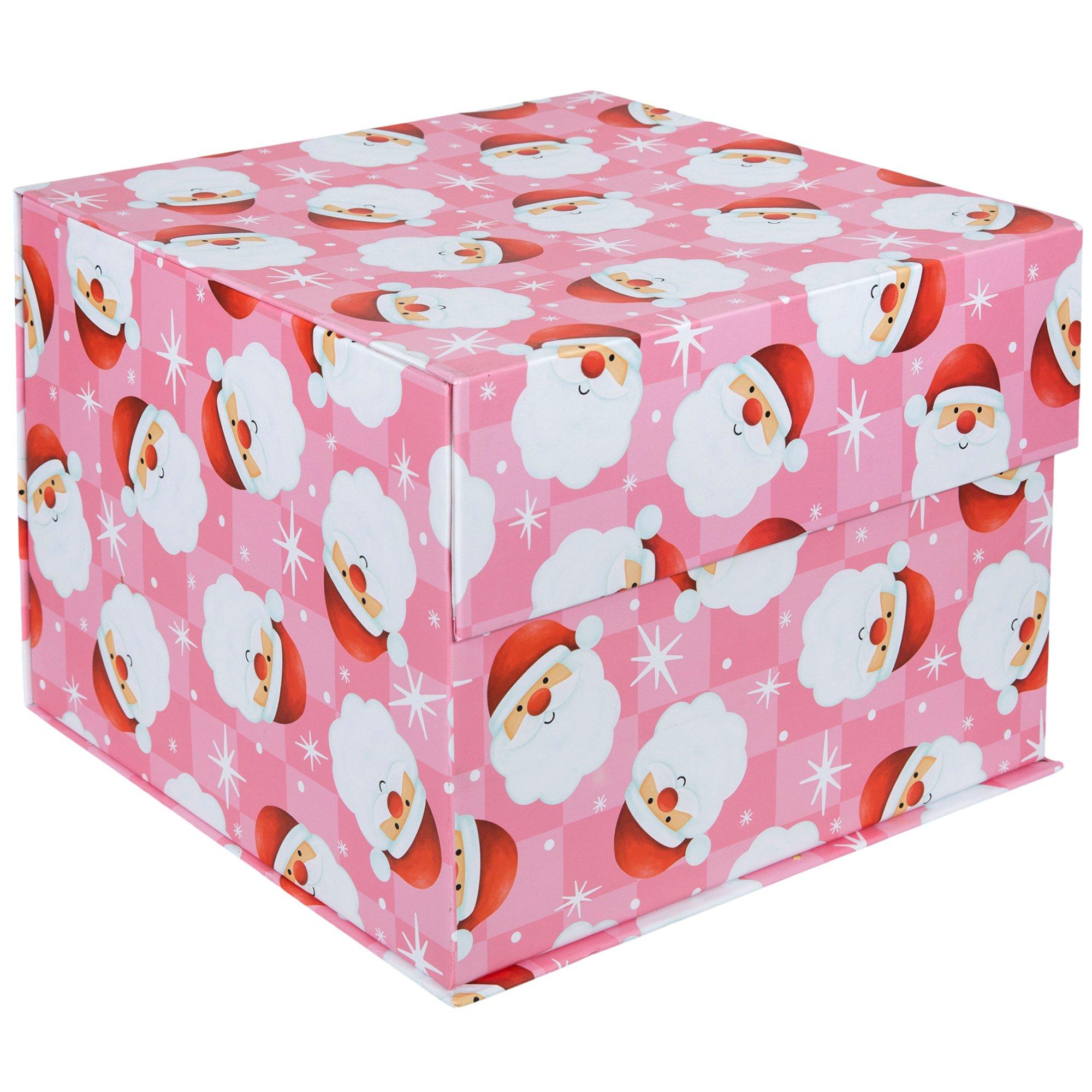 Pink Check Santa Claus Gift Box | Hobby Lobby | 6048318