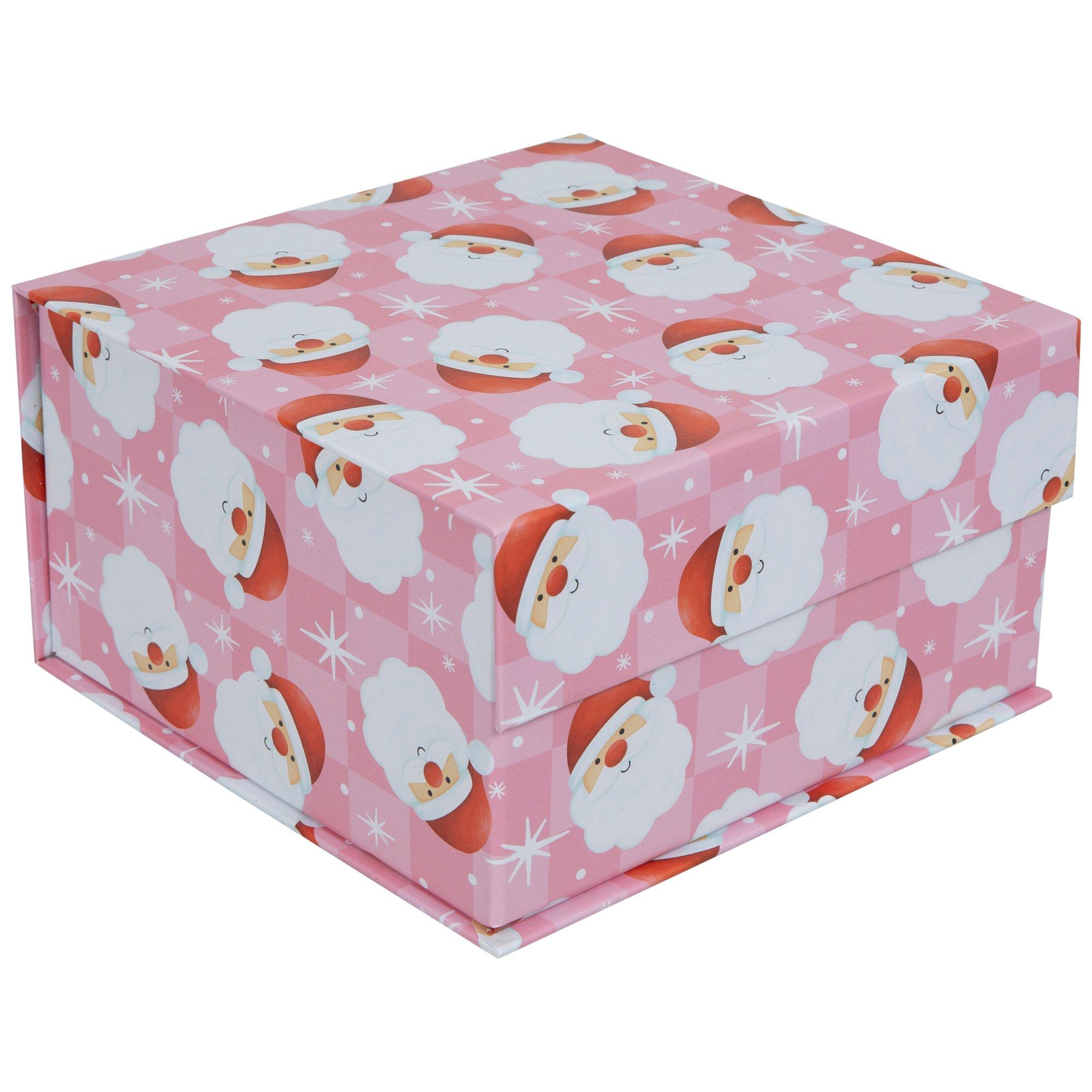 Pink Check Santa Claus Gift Box | Hobby Lobby | 6048359