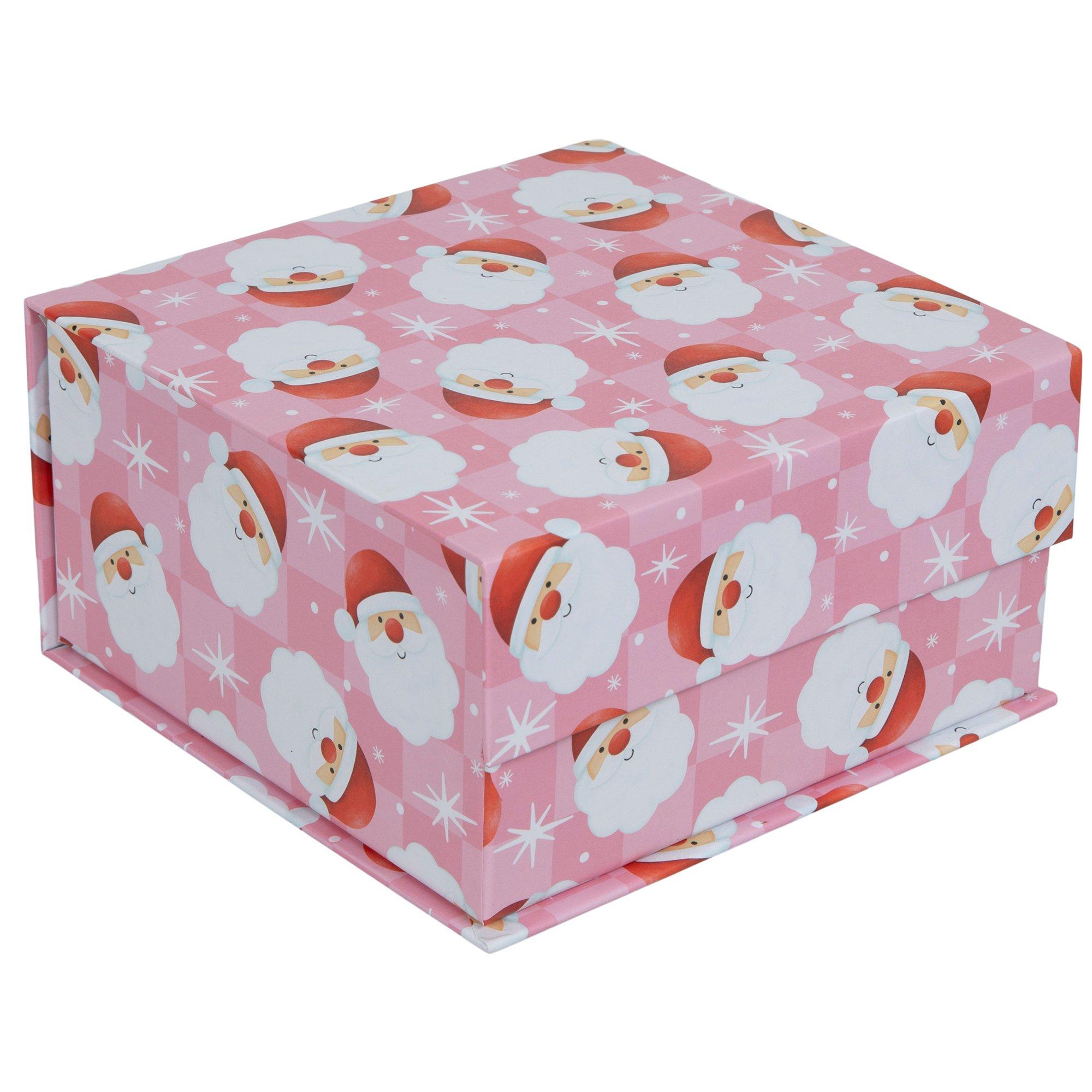 Pink Check Santa Claus Gift Box | Hobby Lobby | 6048375