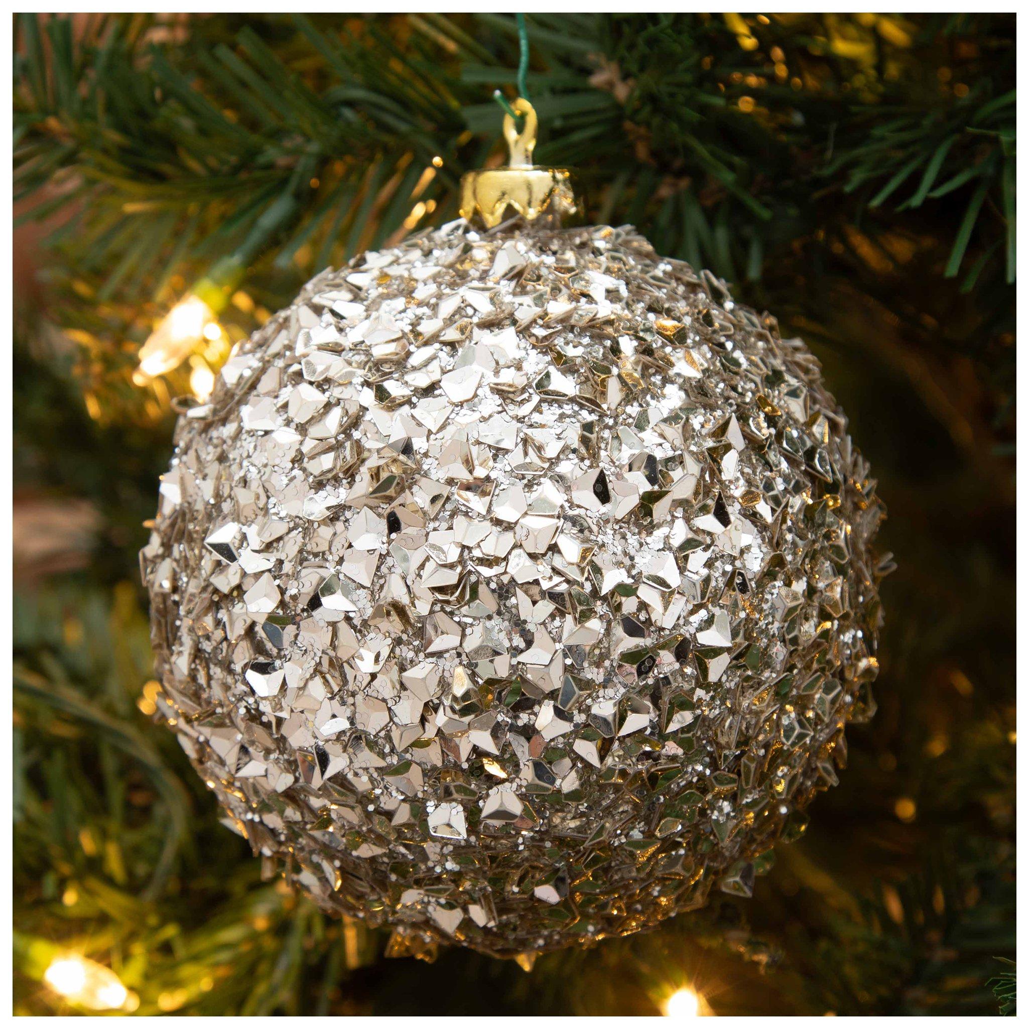 Chunky Glitter Ball Ornament Set | Hobby Lobby | 6052575