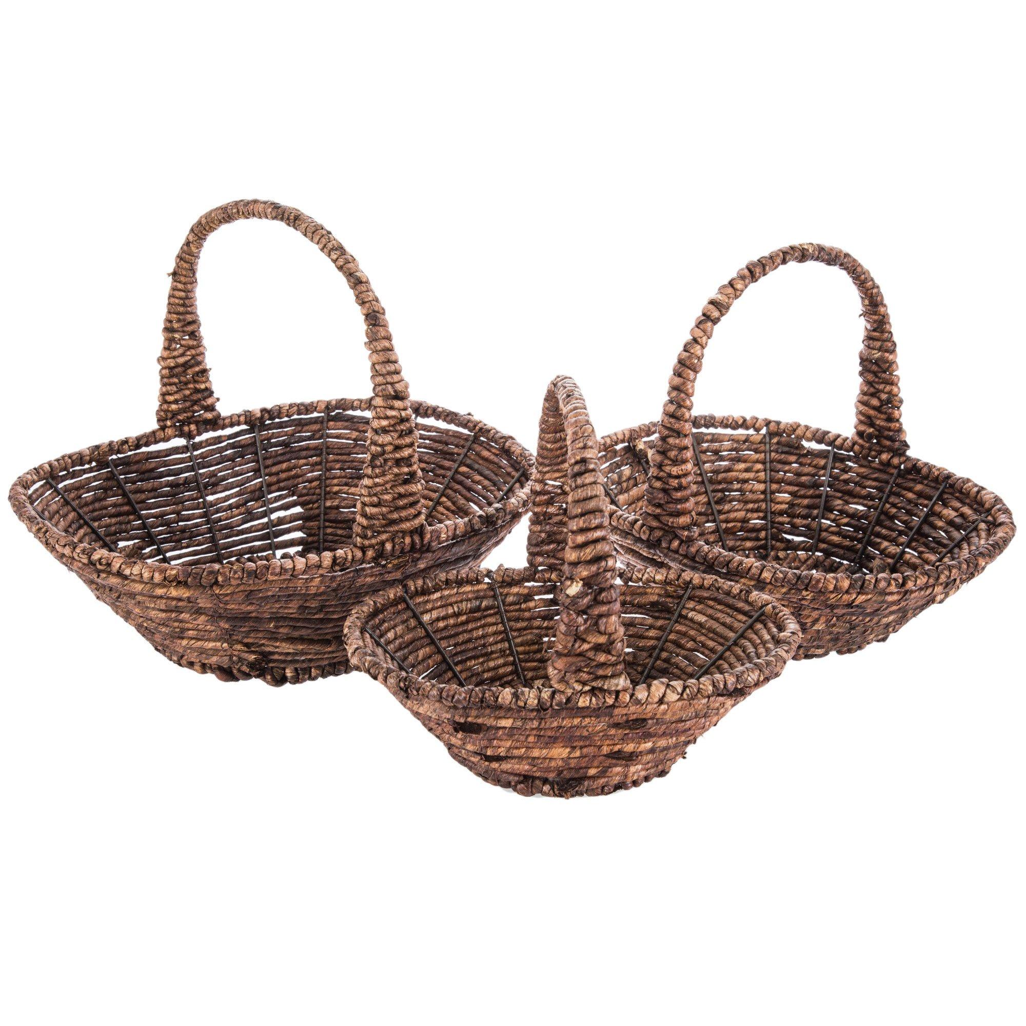 Dark Brown Corn Leaf Basket Set | Hobby Lobby | 608448