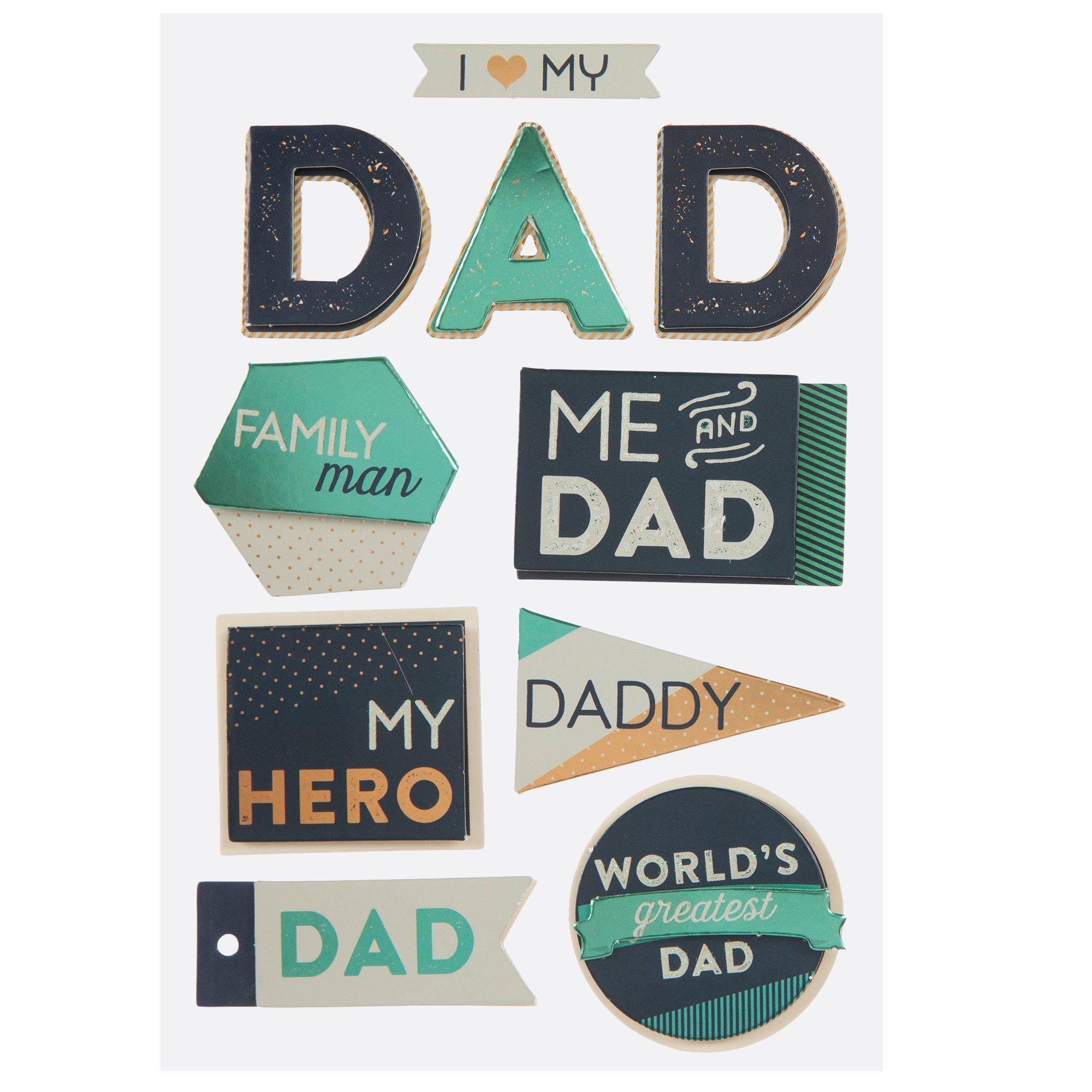 World's Greatest Dad 3D Stickers | Hobby Lobby | 613851