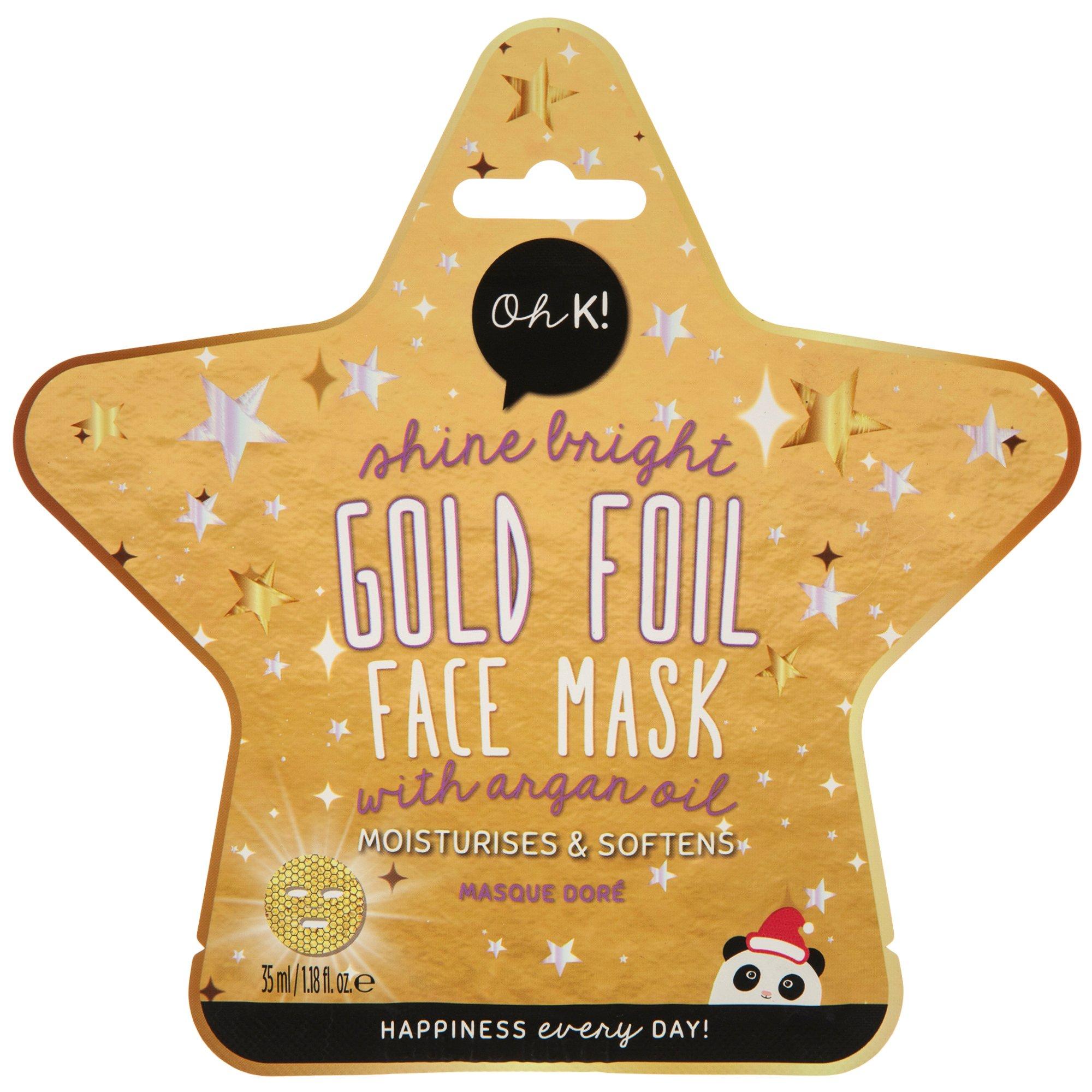 Shine Bright Gold Foil Face Mask | Hobby Lobby | 6164552