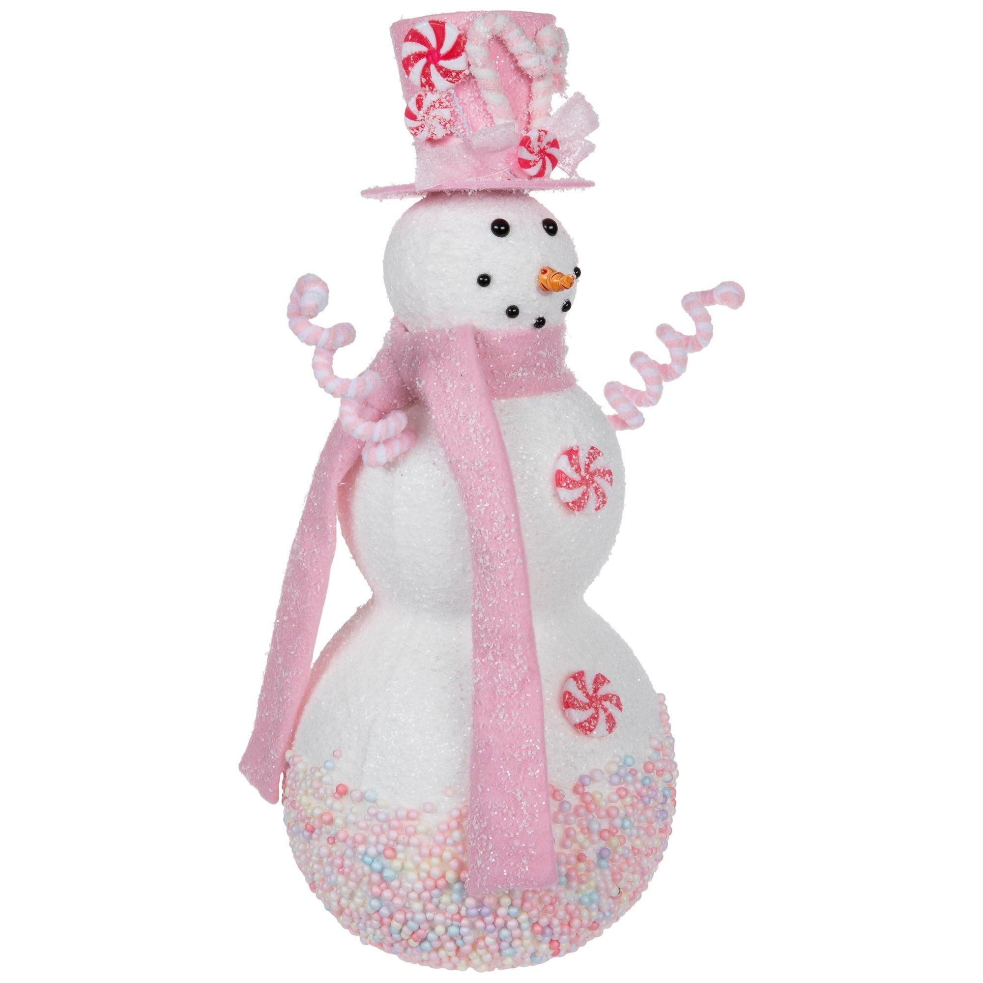 Pink Foam Candy Snowman Decor | Hobby Lobby | 6165252