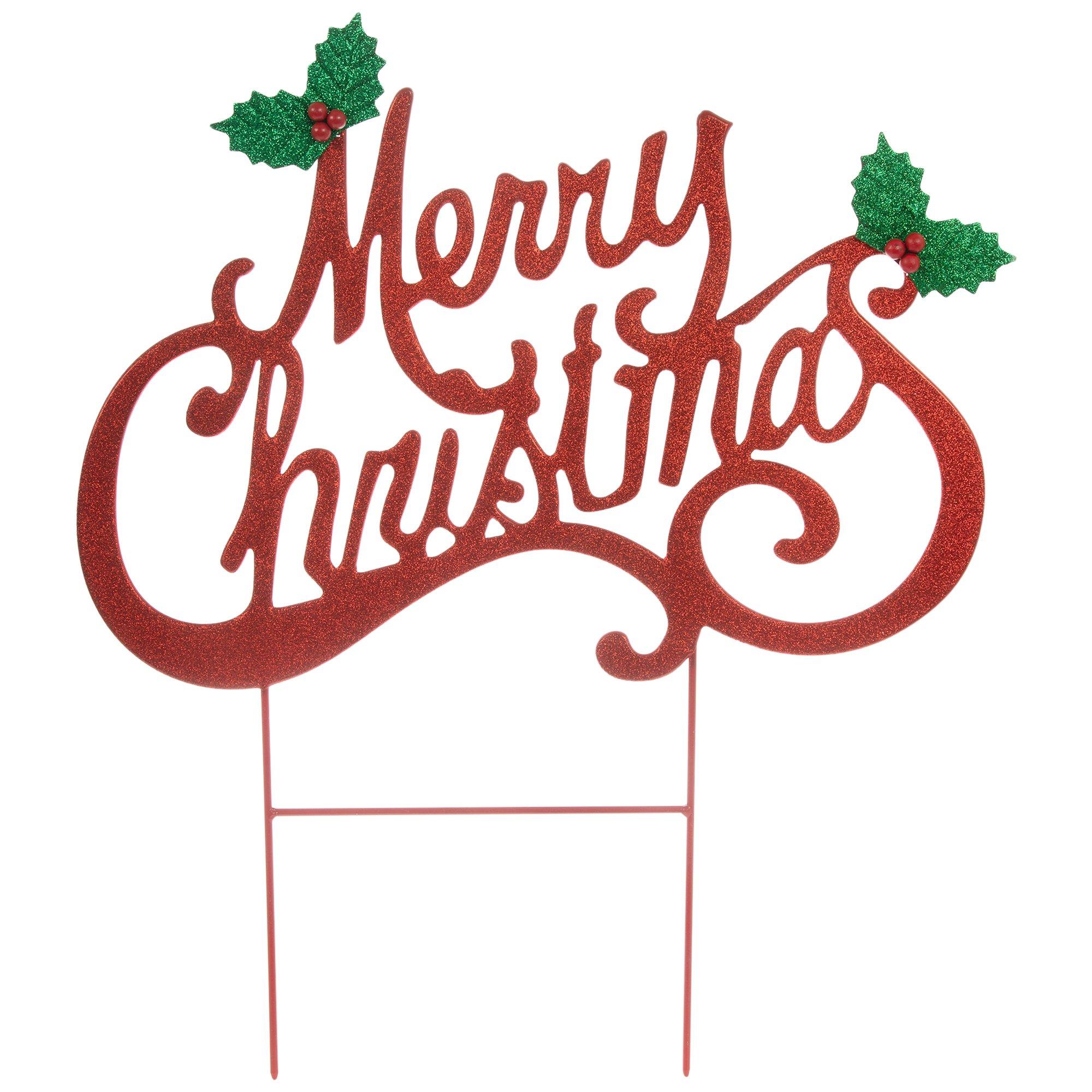 Merry Christmas Glittery Garden Stake | Hobby Lobby | 6252761