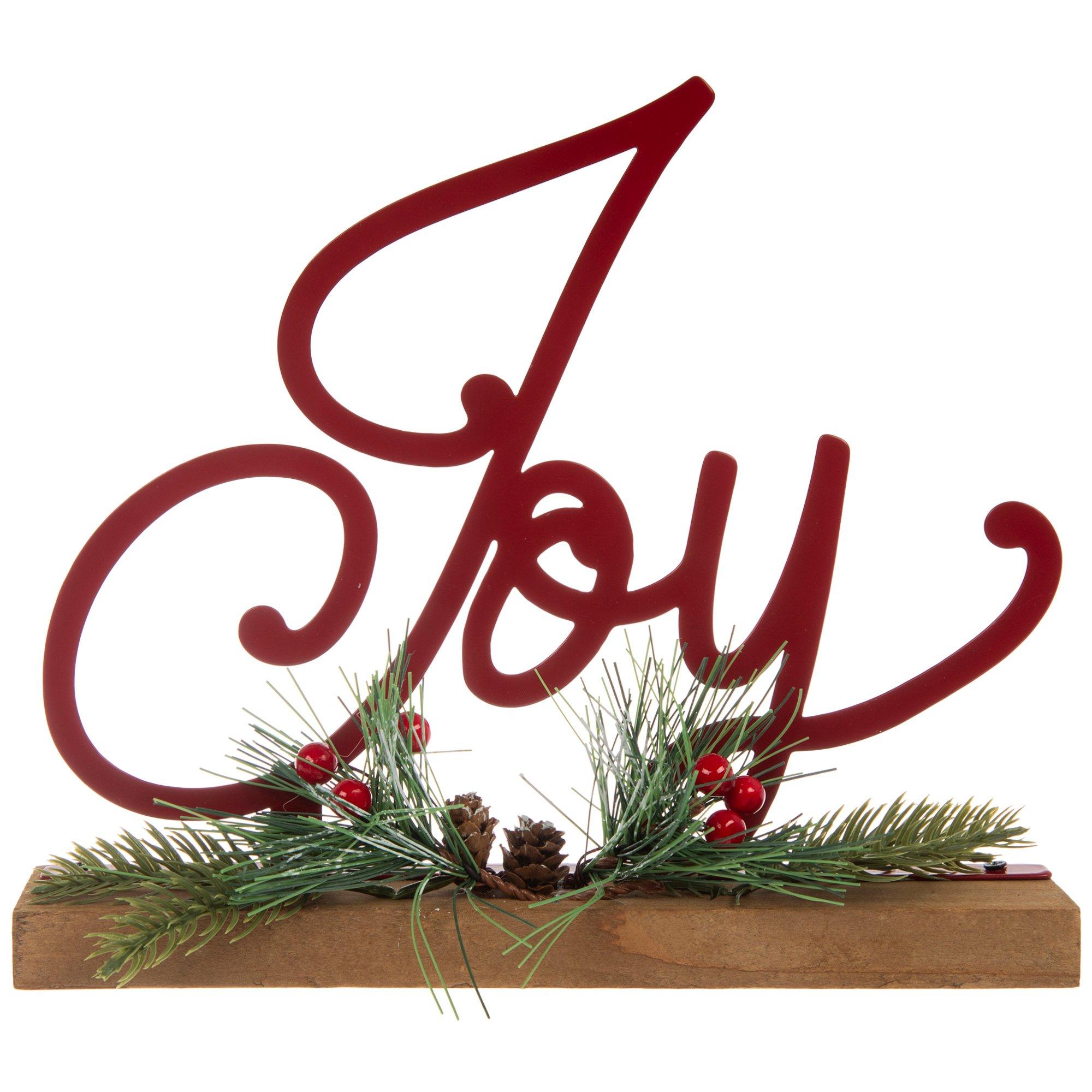 Red Joy With Greenery Wood Decor | Hobby Lobby | 6254866