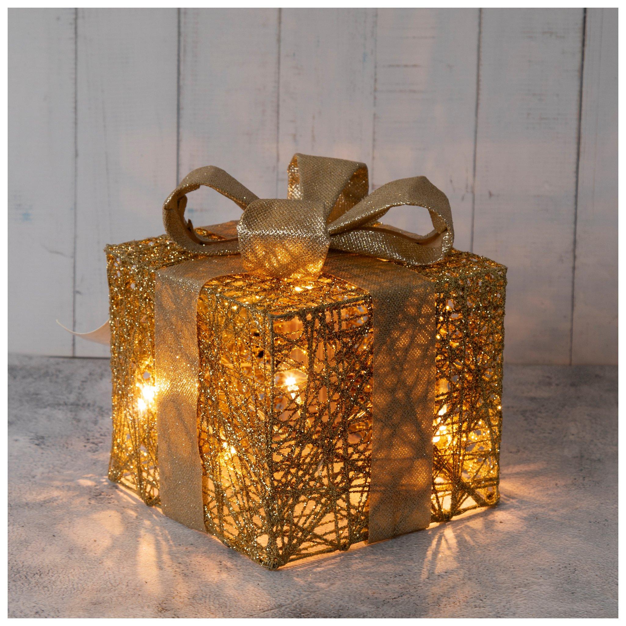 Light Up Glitter Gift Box Decor | Hobby Lobby | 6255715