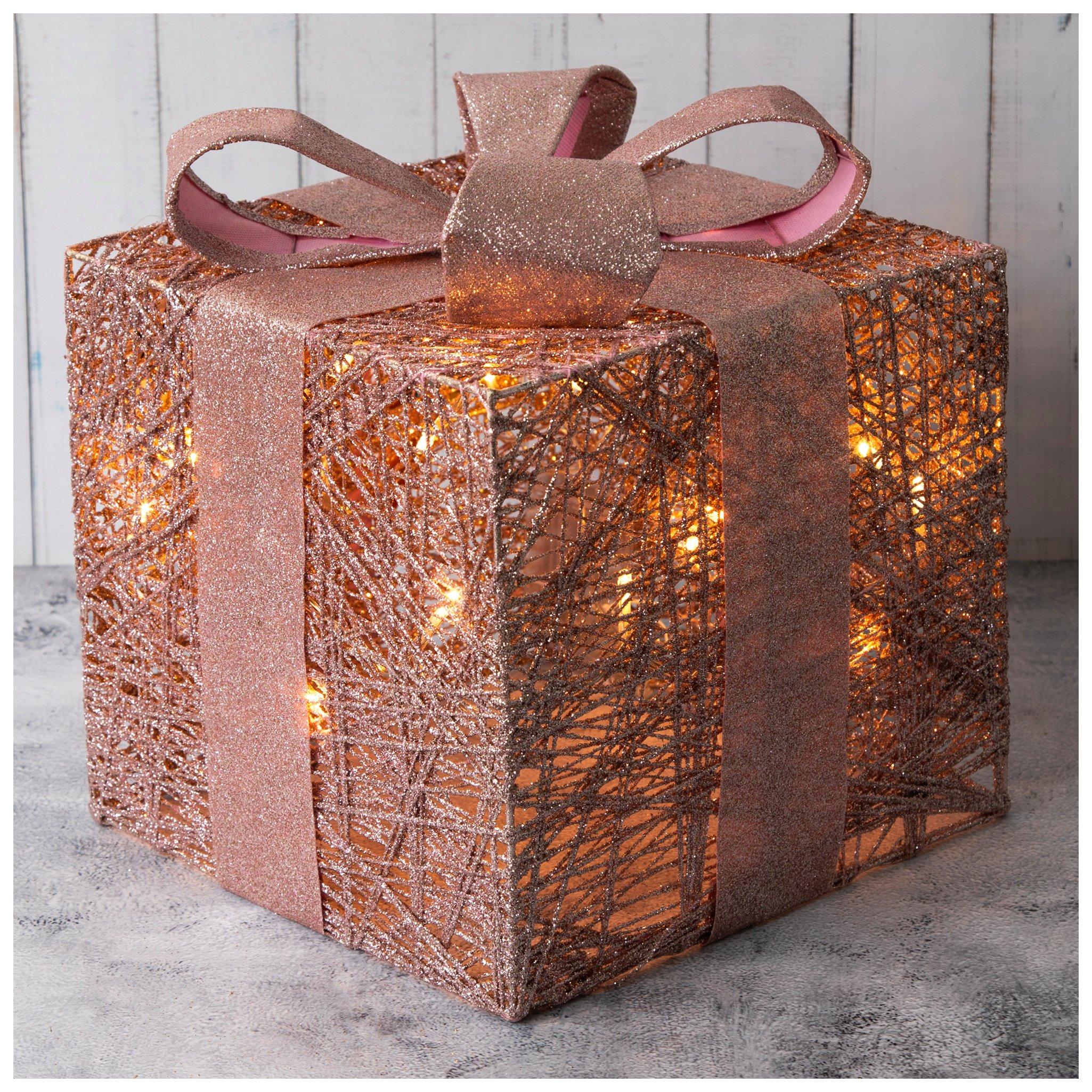 Light Up Glitter Gift Box Decor | Hobby Lobby | 6255780
