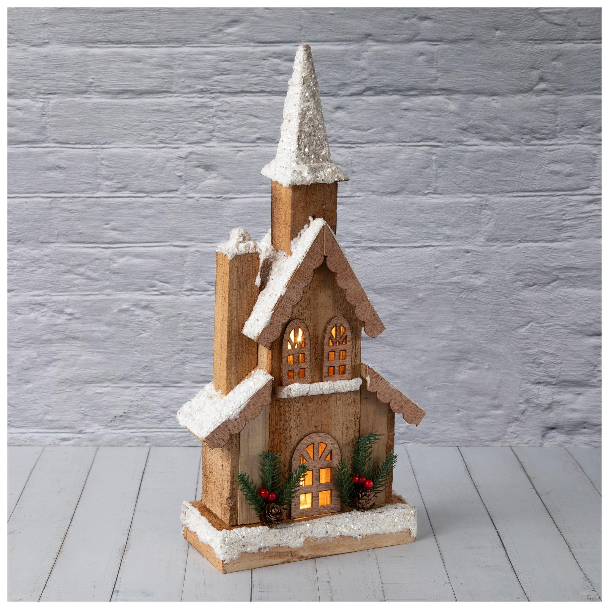Light Up Rustic Wood Church | Hobby Lobby | 6257414
