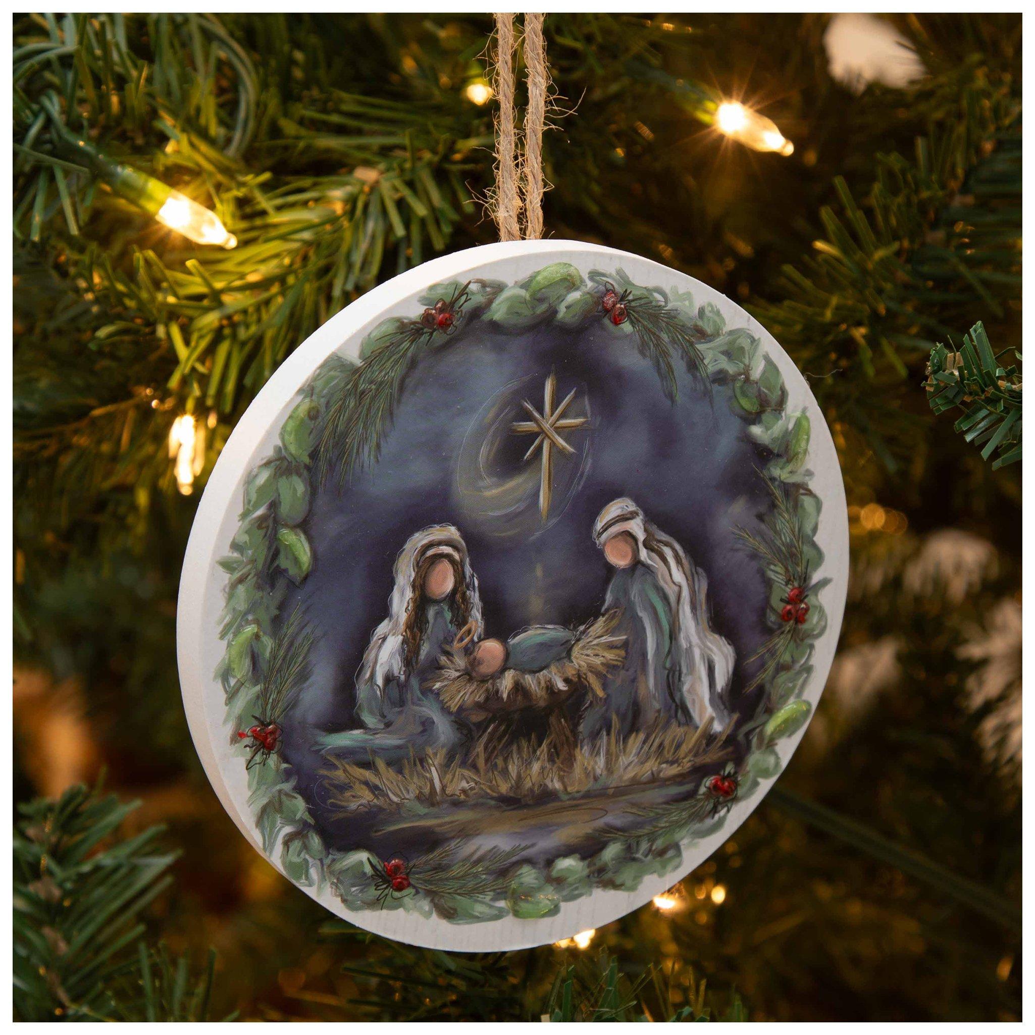 Nativity Scene Round Ornament | Hobby Lobby | 6258743