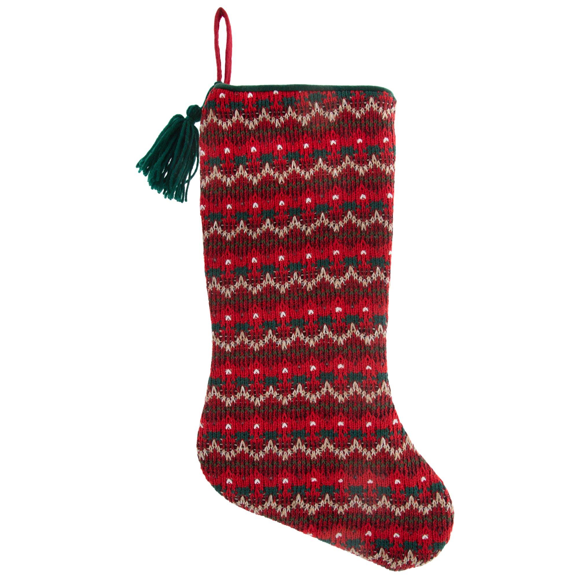 Knitted Red Stocking With Tassel | Hobby Lobby | 6260715