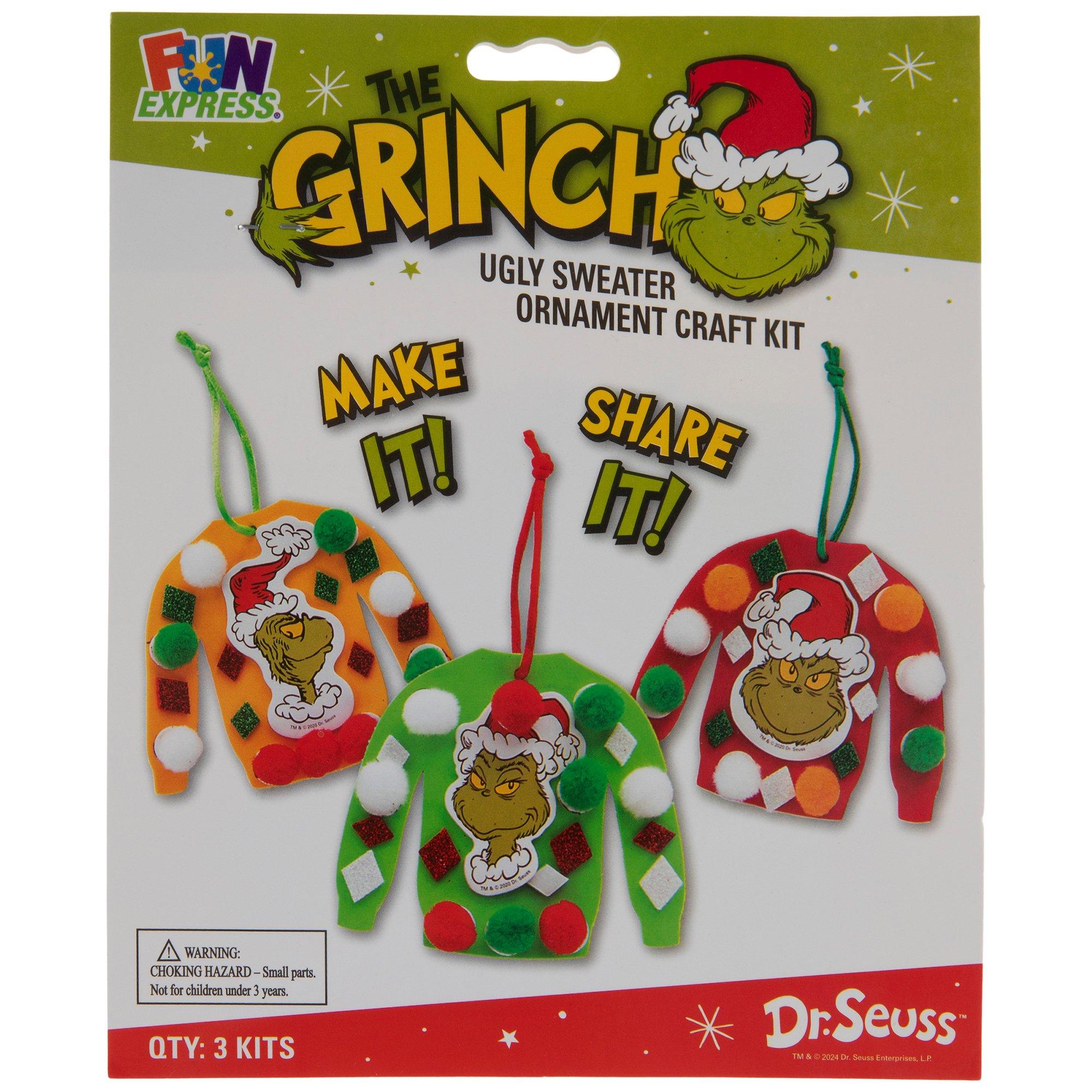 Grinch Sweater Ornaments Foam Craft Kit | Hobby Lobby | 6262976