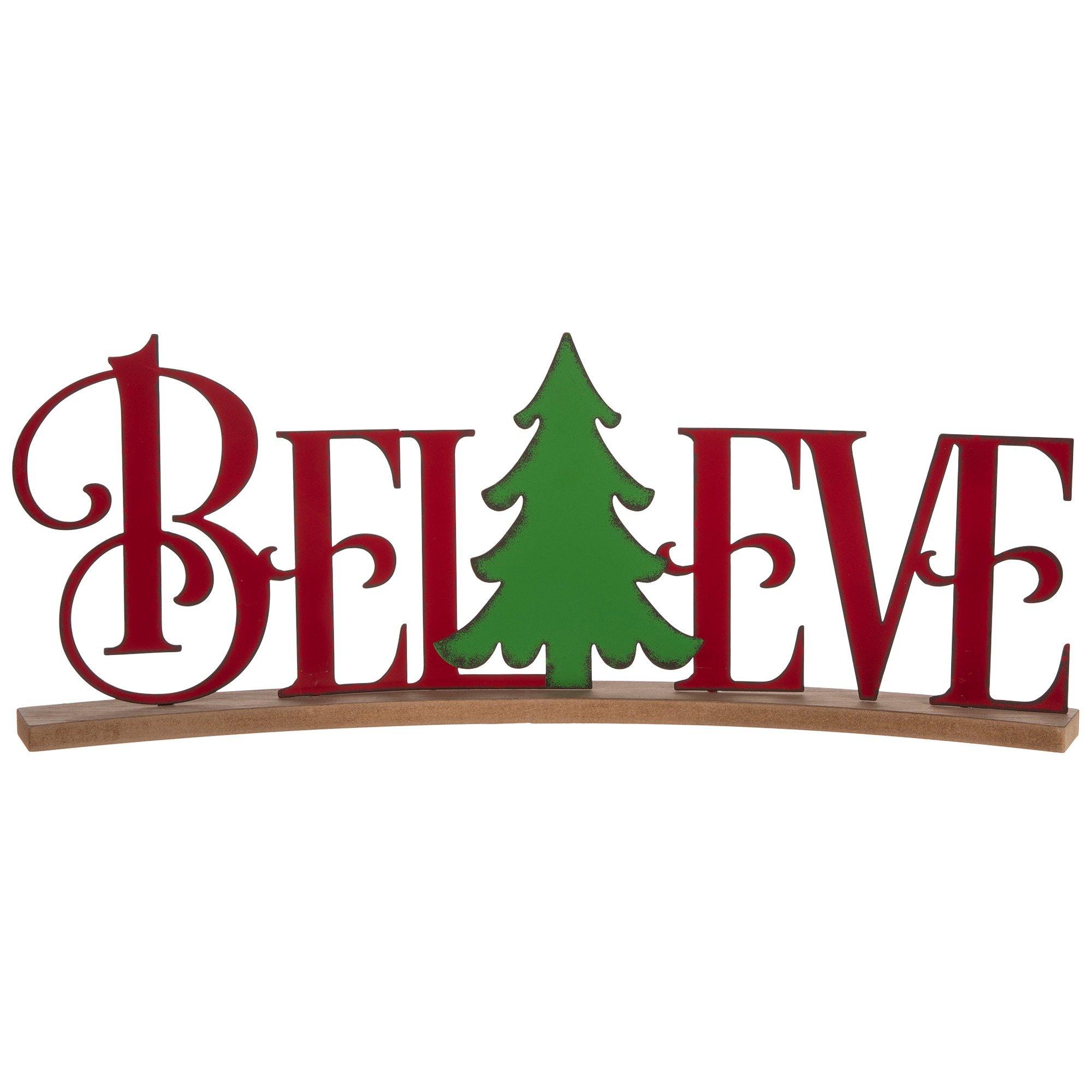 Believe Christmas Tree Metal Decor | Hobby Lobby | 6265532