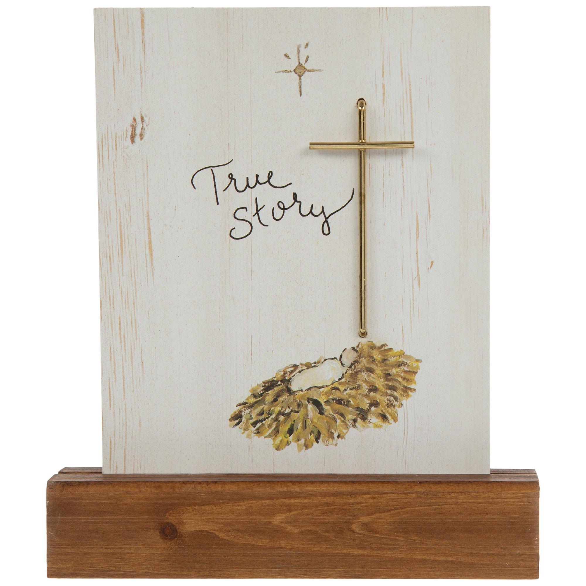 True Story Manger & Cross Wood Decor | Hobby Lobby | 6265813