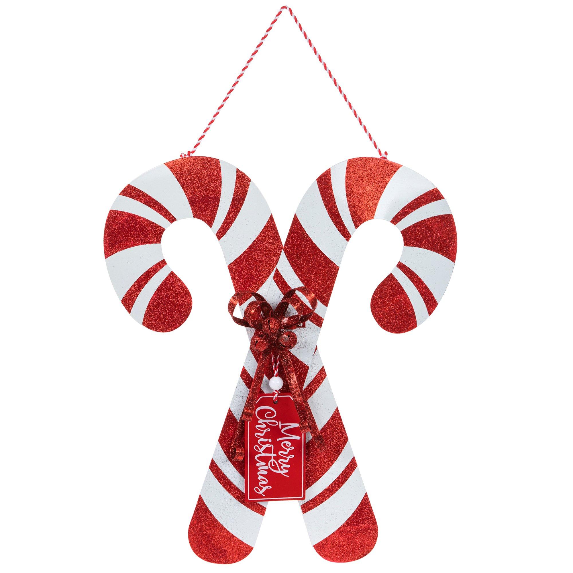 Crossed Candy Canes Metal Wall Decor | Hobby Lobby | 6266977