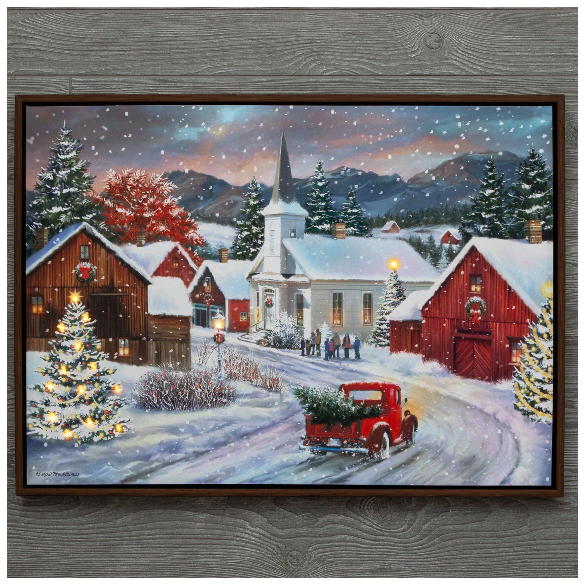 Christmas Morning Light Up Canvas Wall Decor | Hobby Lobby | 6269492