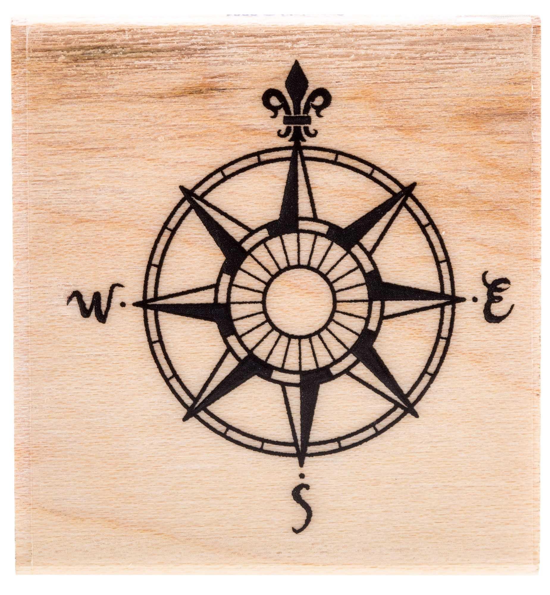 Vintage Compass Rubber Stamp | Hobby Lobby | 627679