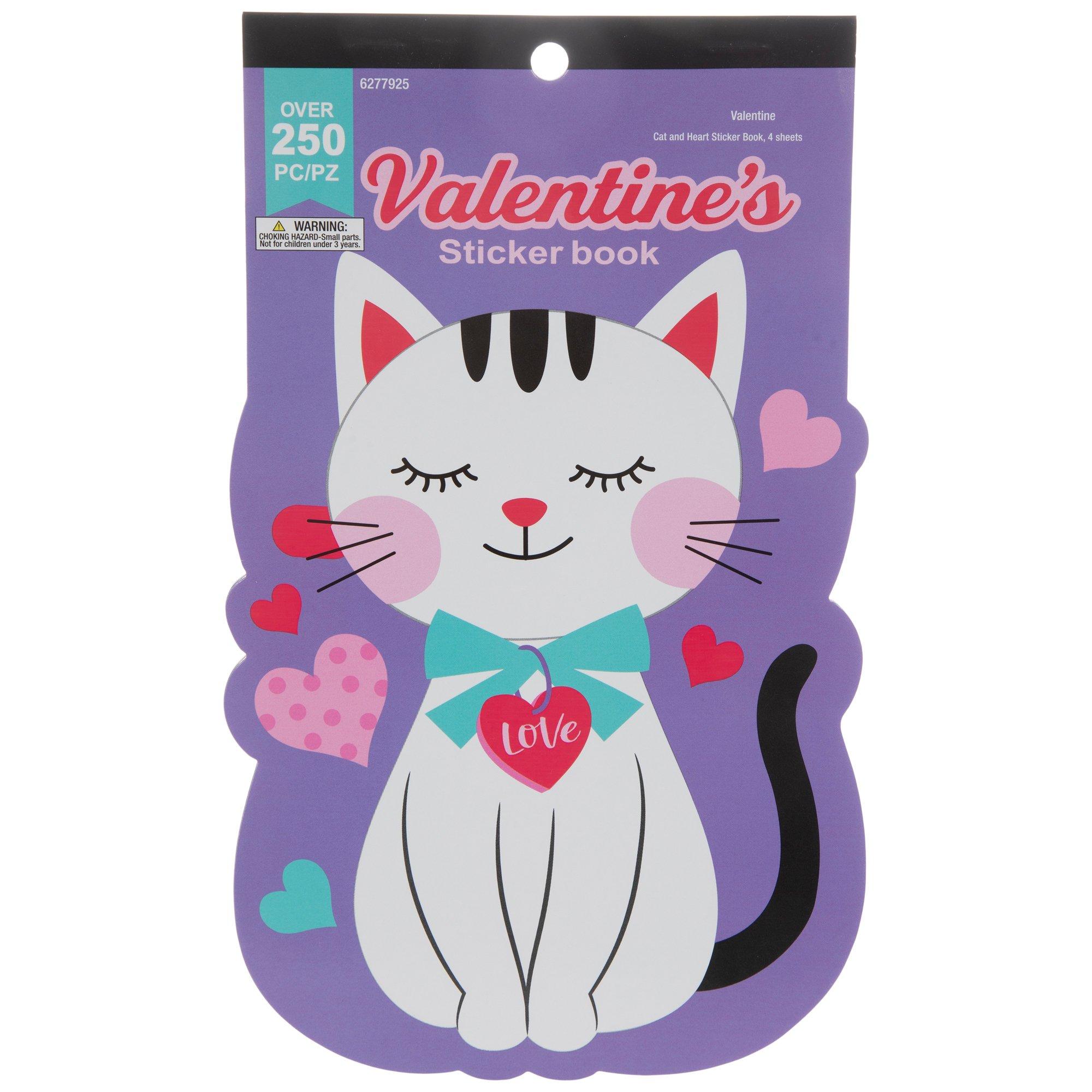 Cats & Hearts Valentine Sticker Book | Hobby Lobby | 6277925