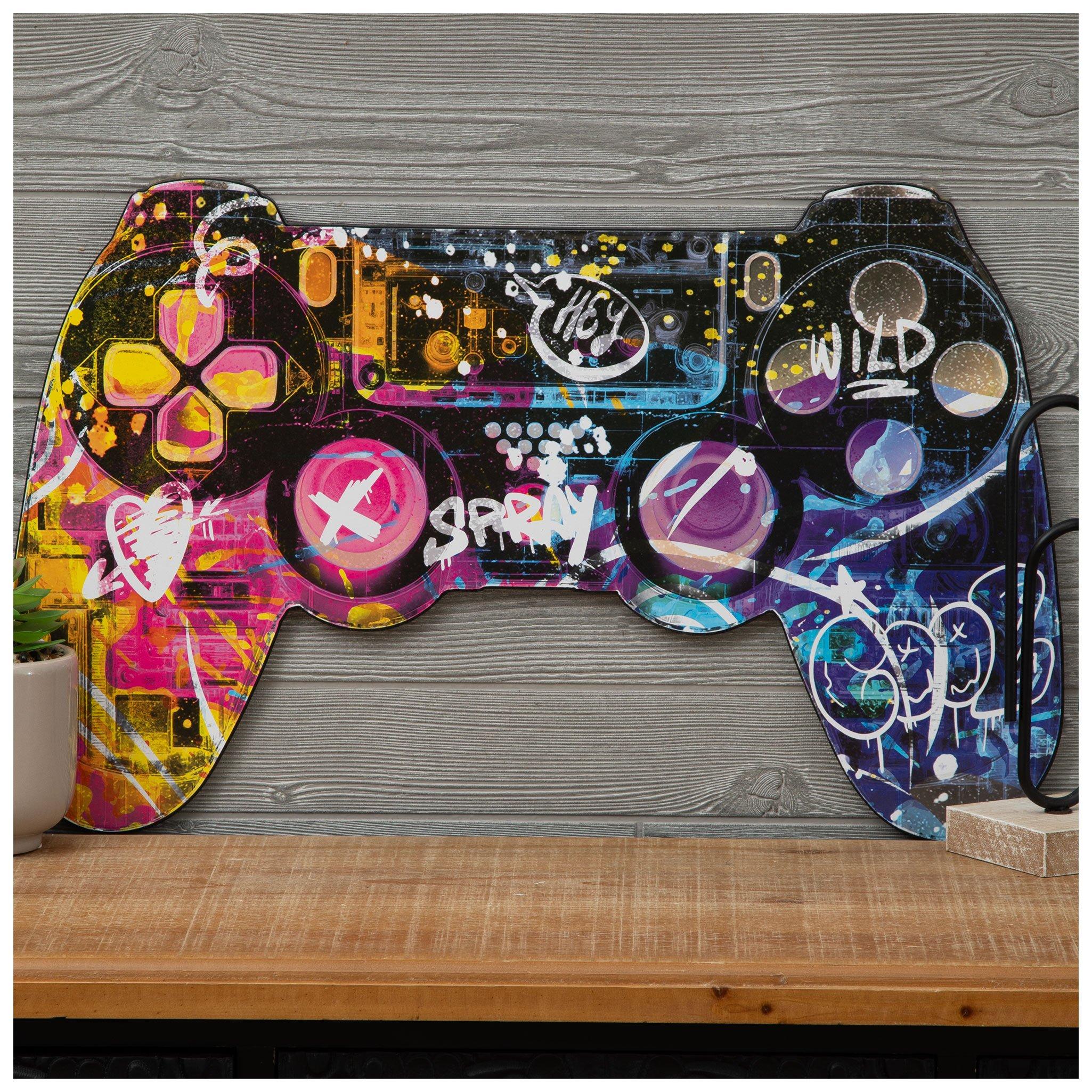 Graffiti Game Controller Wood Wall Decor | Hobby Lobby | 6278667