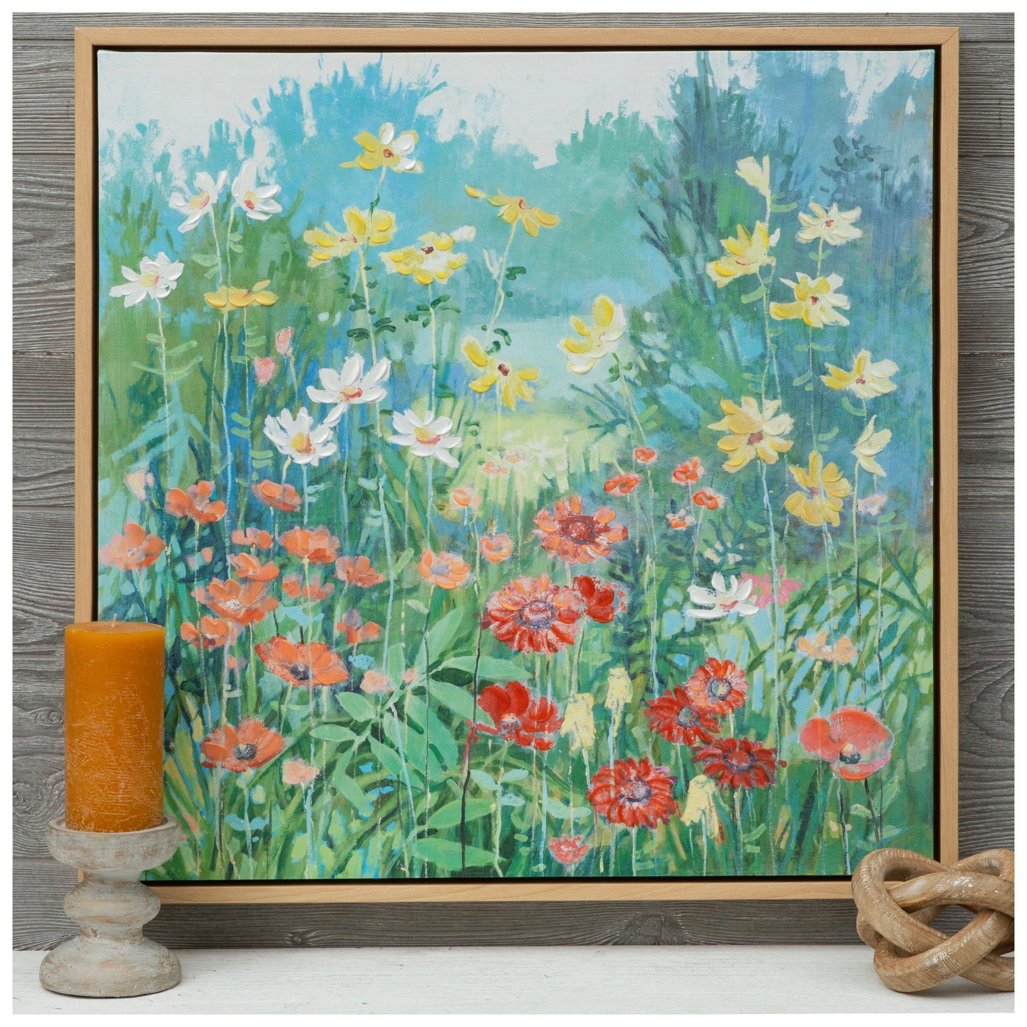 Bright Florals Framed Canvas Wall Decor | Hobby Lobby | 6279533