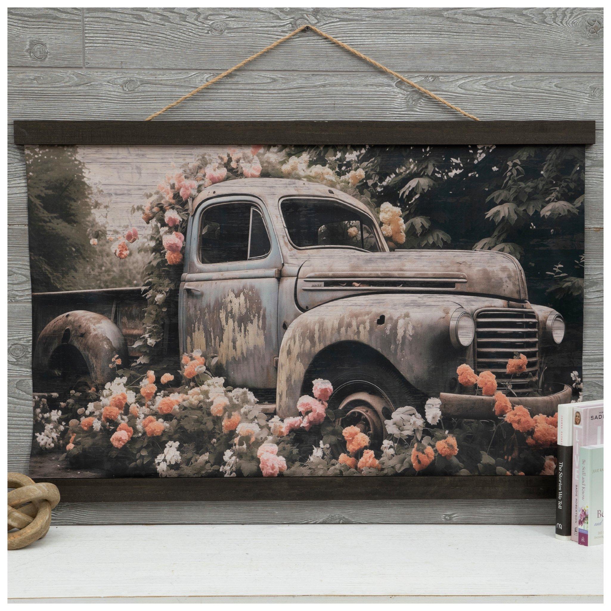 Truck With Flowers Tapestry Wall Decor | Hobby Lobby | 6282057