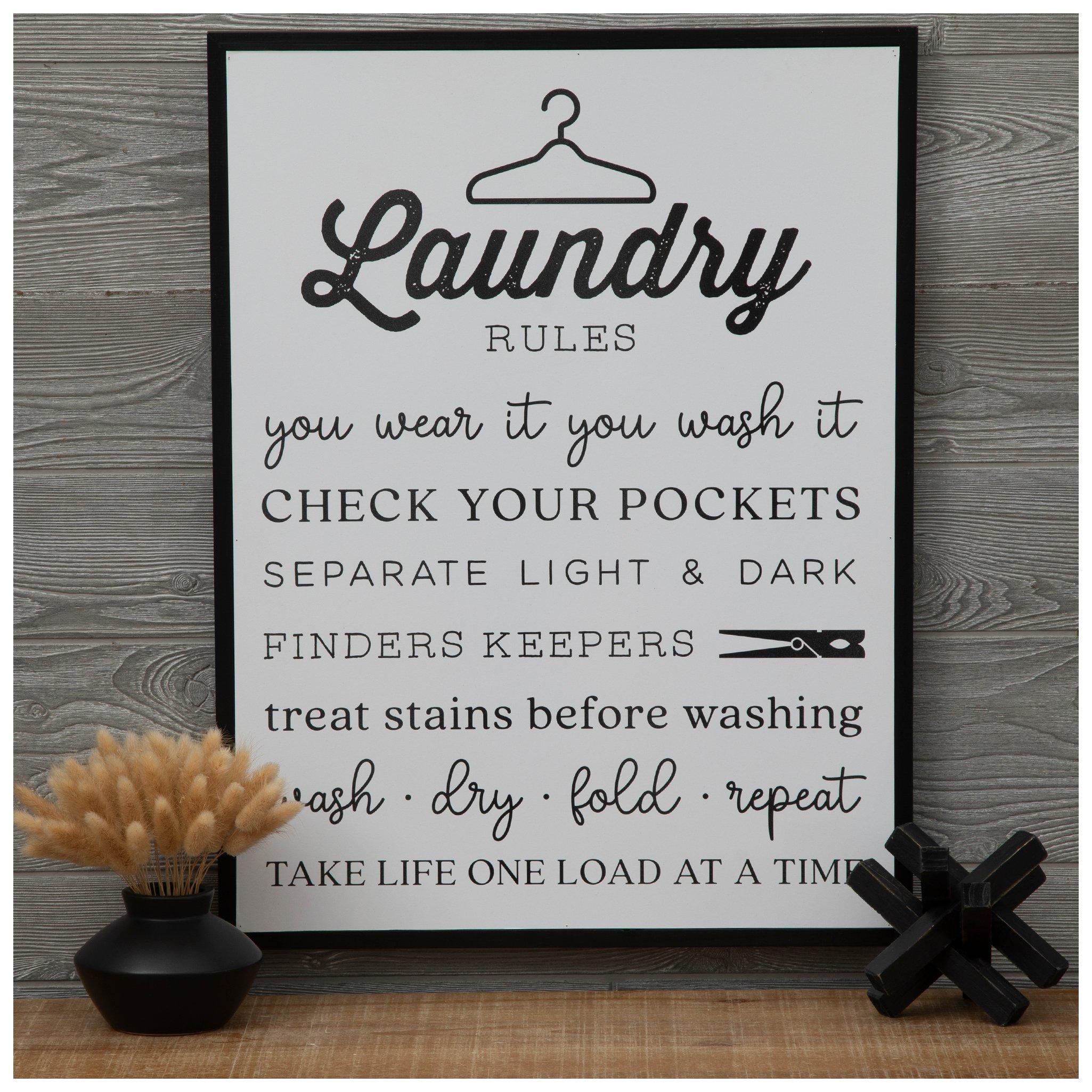 Laundry Rules Wood Wall Decor | Hobby Lobby | 6282107