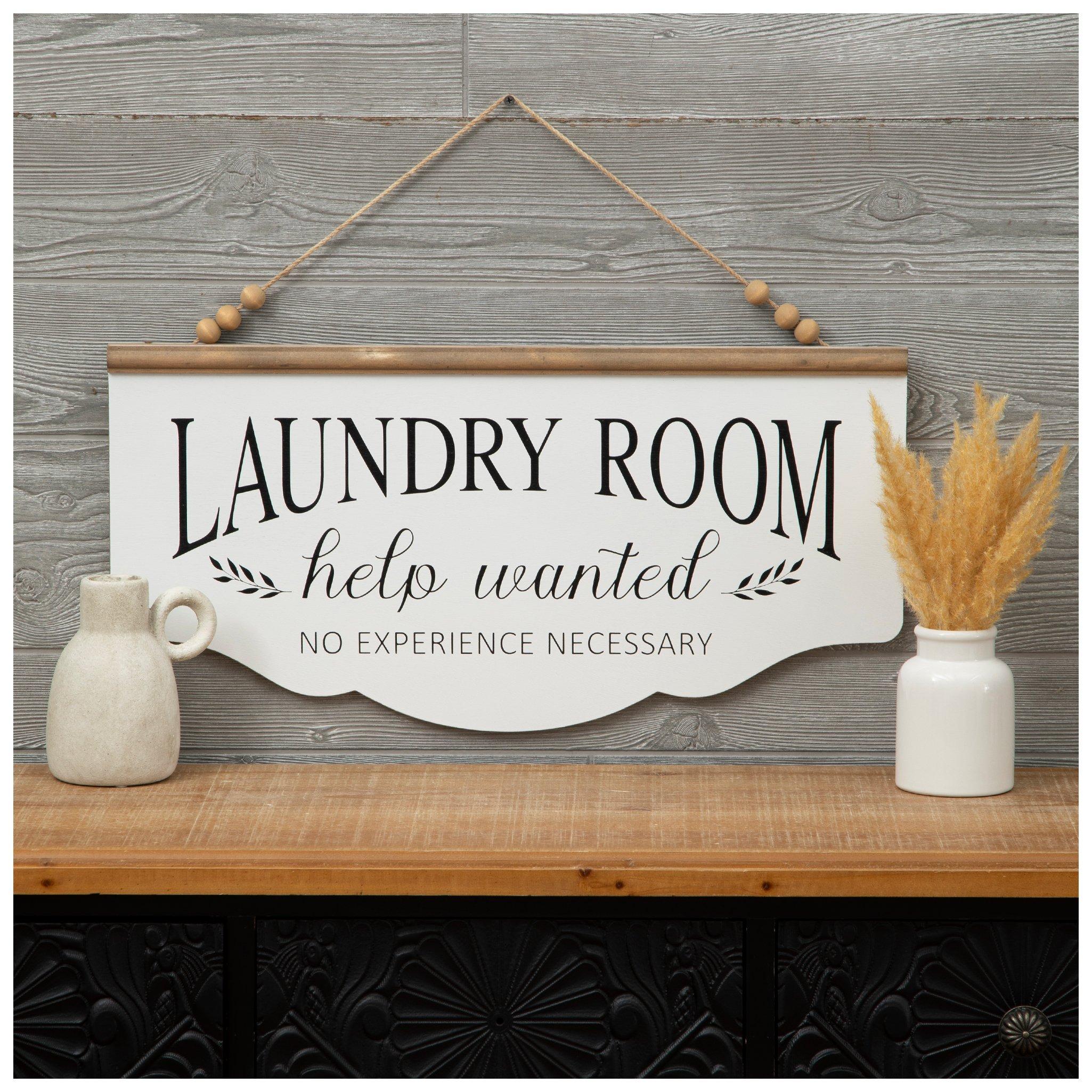 Laundry Room Help Wanted Wood Wall Decor | Hobby Lobby | 6282222