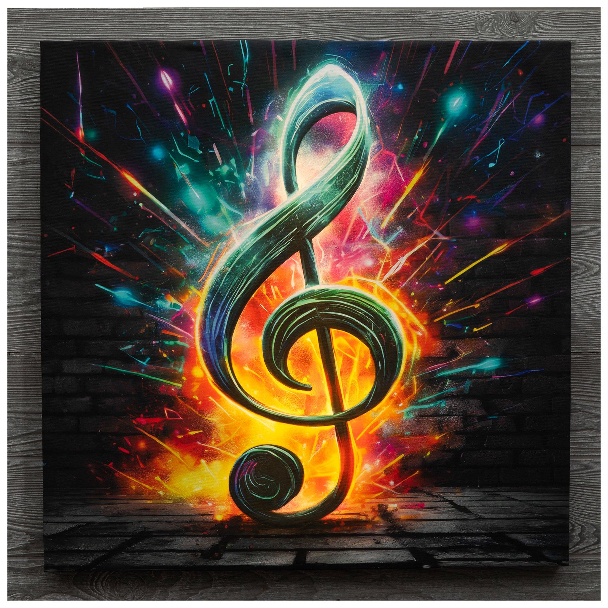 Treble Clef LED Canvas Wall Decor | Hobby Lobby | 6283964