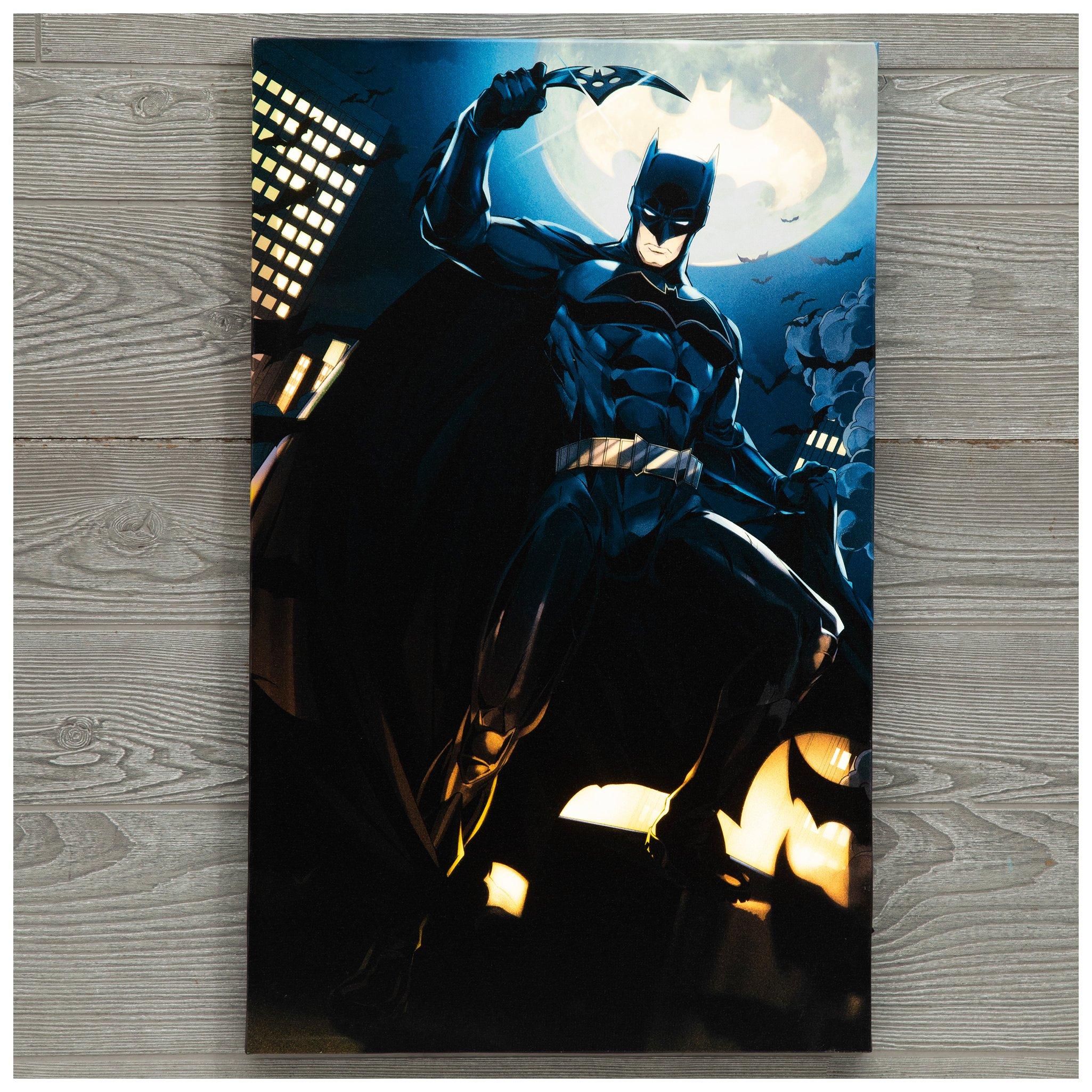 Light Up Batman Canvas Wall Decor | Hobby Lobby | 6285688