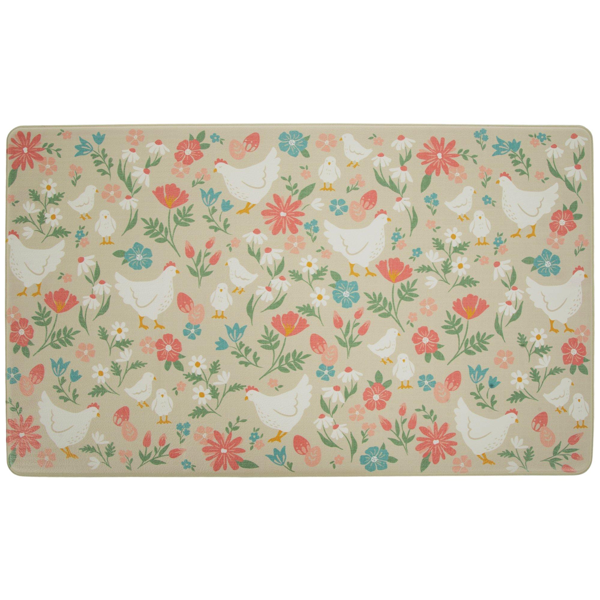 Chicken & Floral Kitchen Mat | Hobby Lobby | 6286967