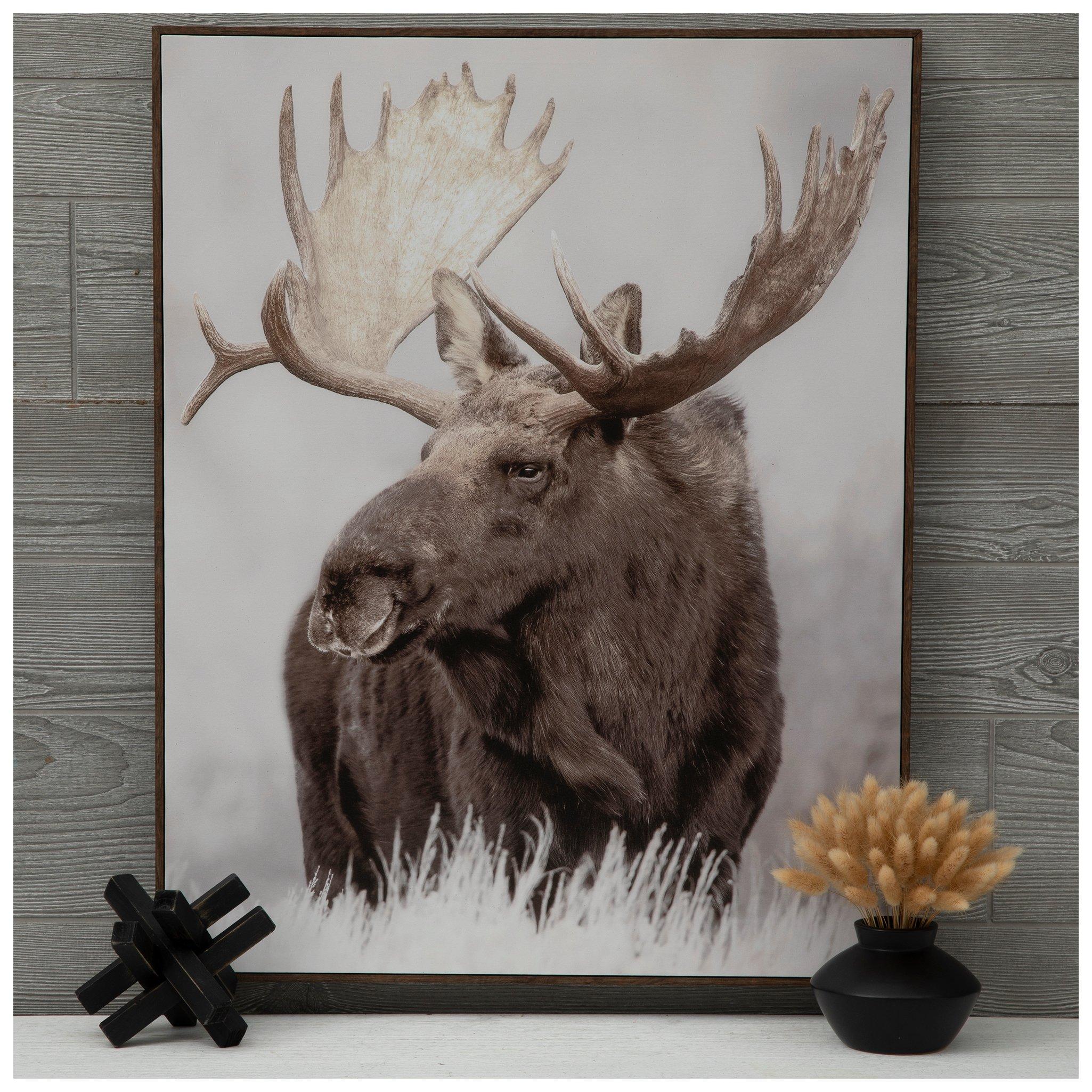 Moose Canvas Wall Decor | Hobby Lobby | 6287569