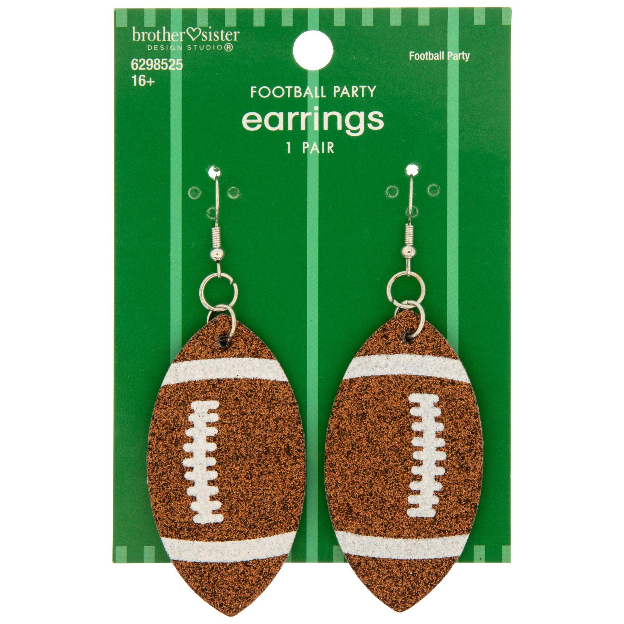 Glitter Football Earrings | Hobby Lobby | 6298525