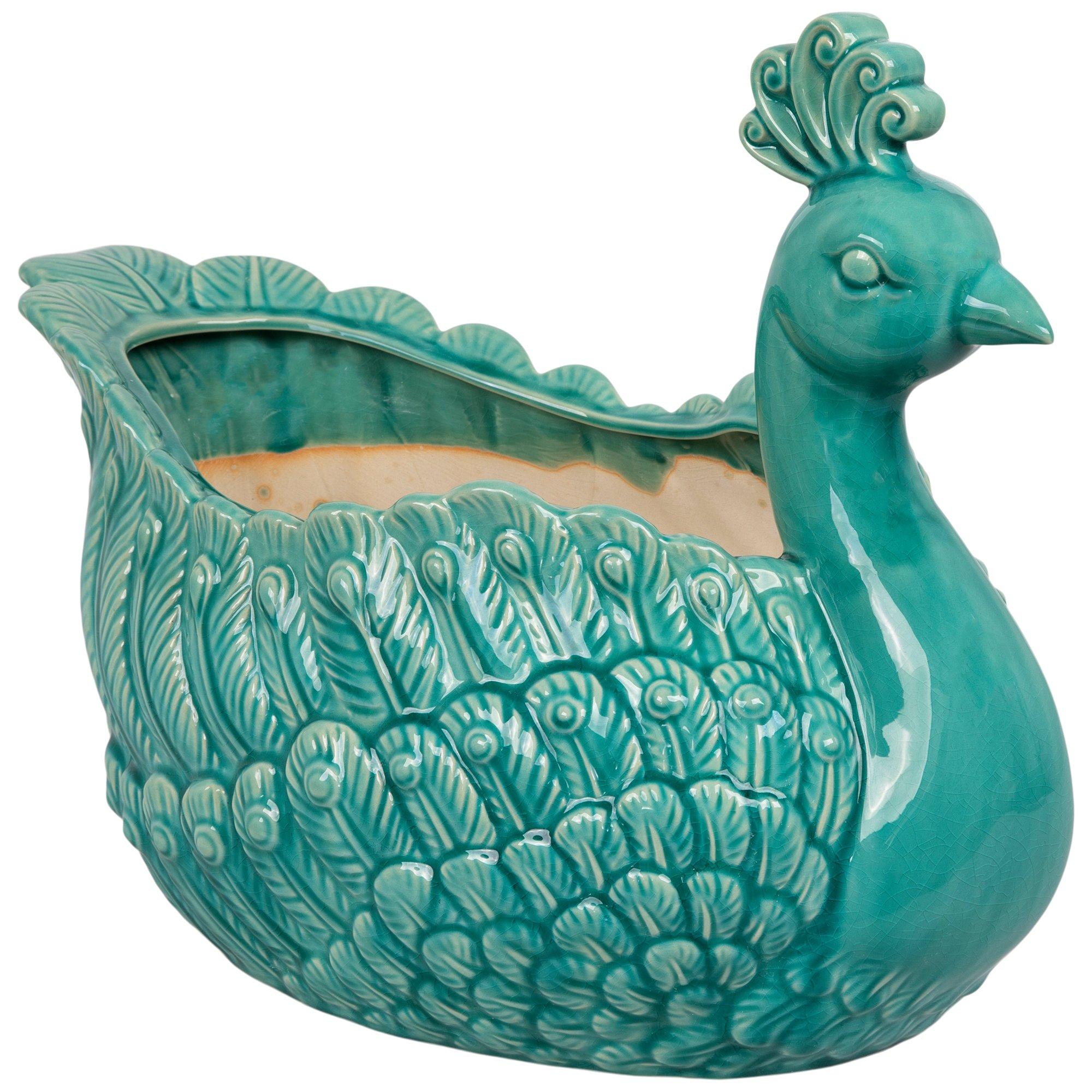Turquoise Peacock Planter | Hobby Lobby | 6309660