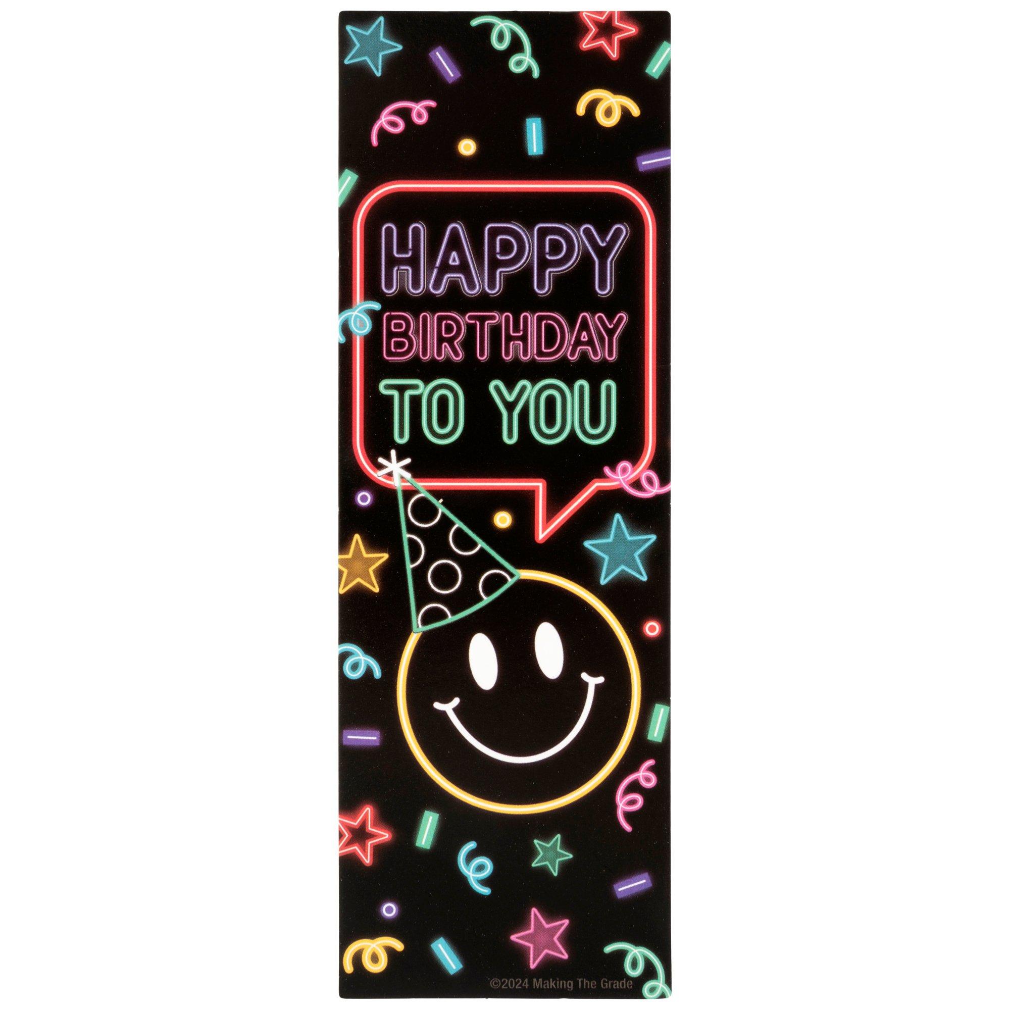 Neon Happy Birthday Bookmark | Hobby Lobby | 6316996