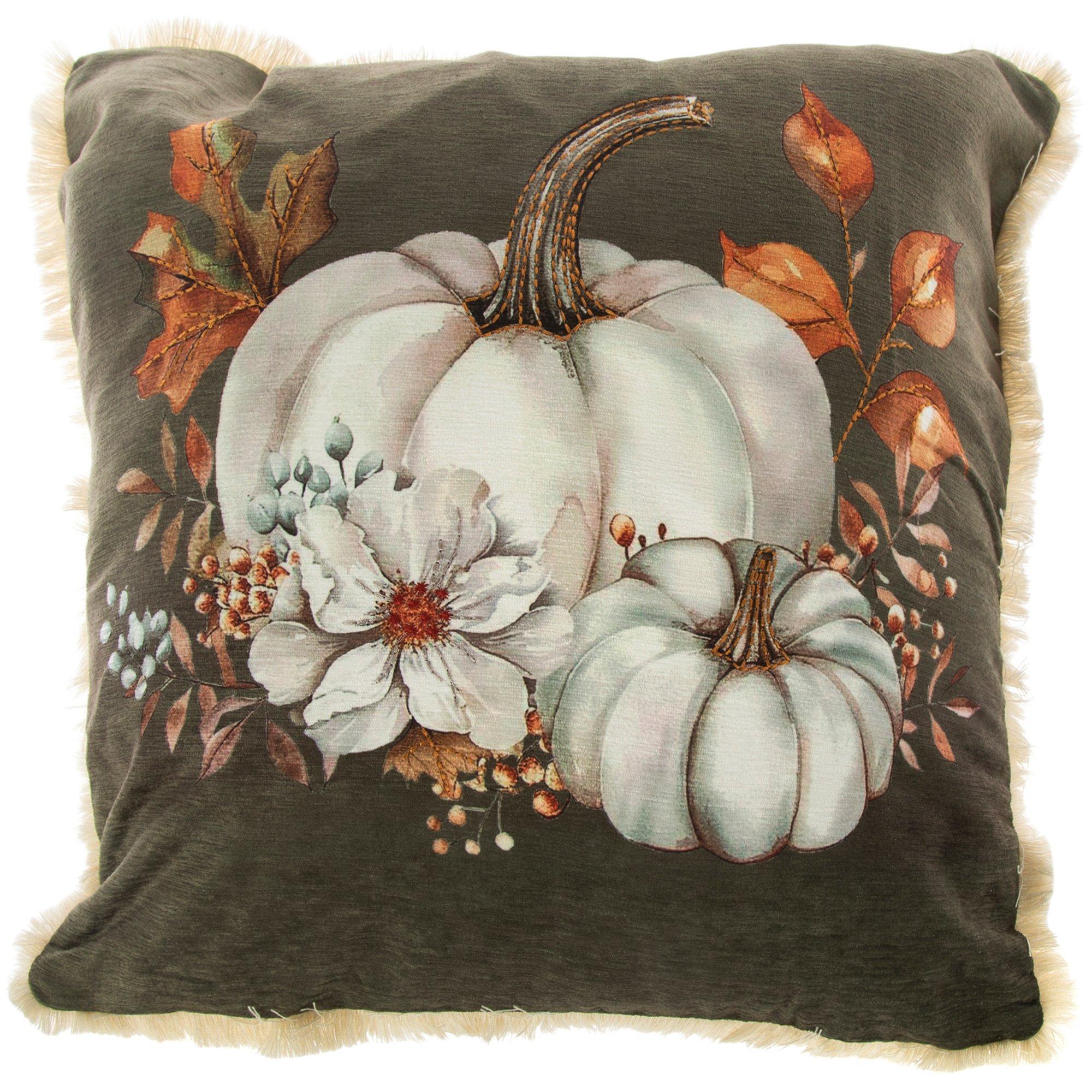 Pumpkins & Dried Leaves Pillow Cover | Hobby Lobby | 6320725