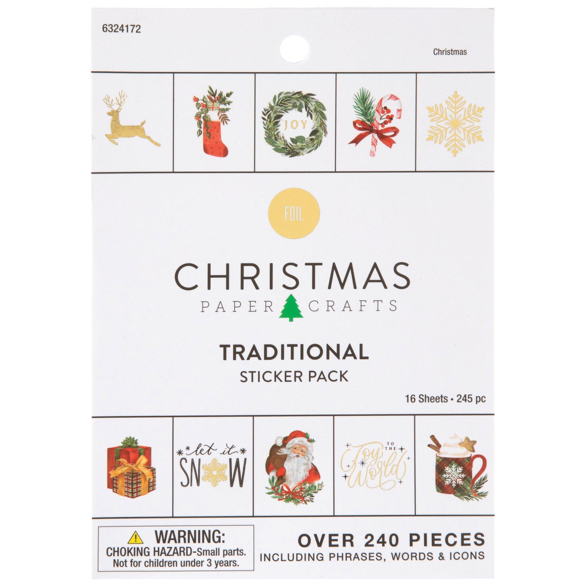Traditional Christmas Foil Stickers | Hobby Lobby | 6324172