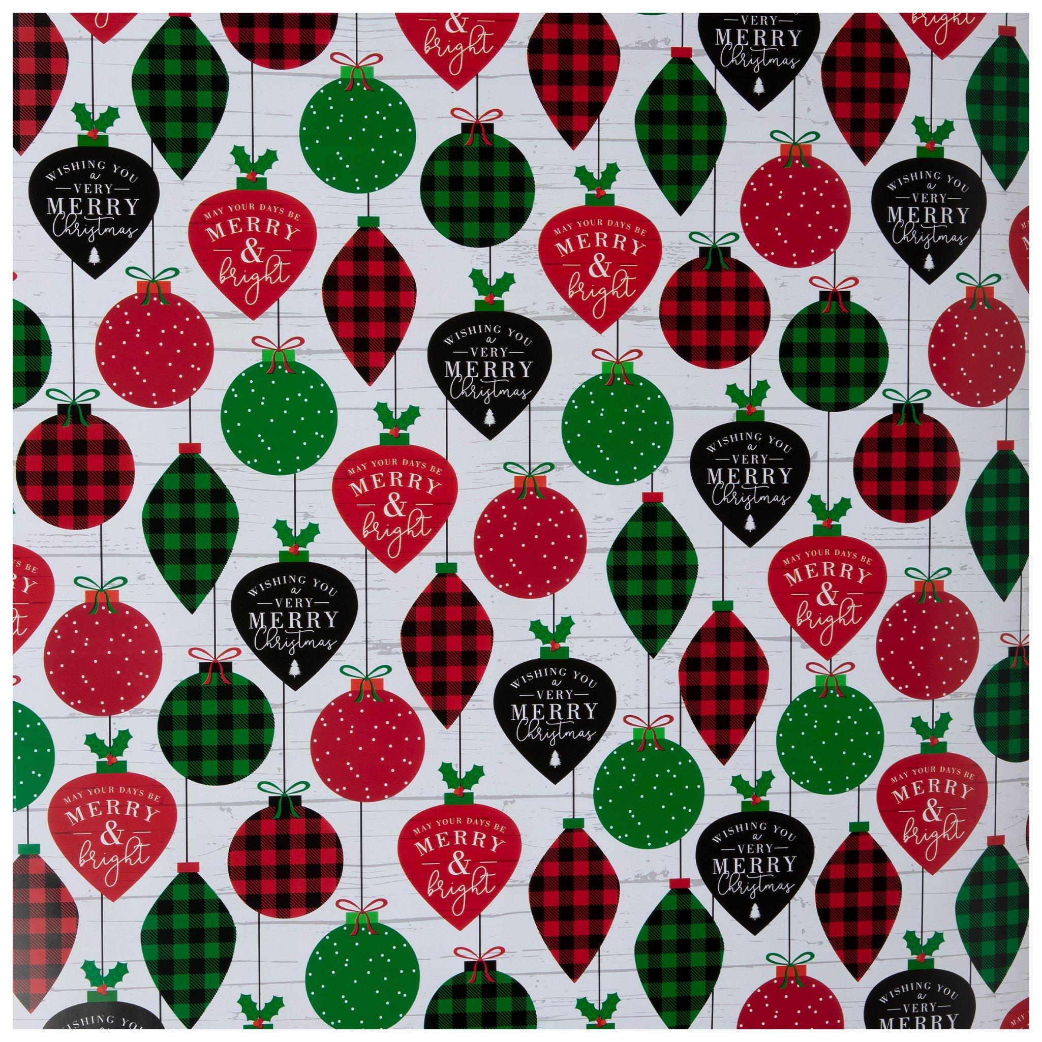 Merry & Bright Ornament Wrapping Paper | Hobby Lobby | 6328090