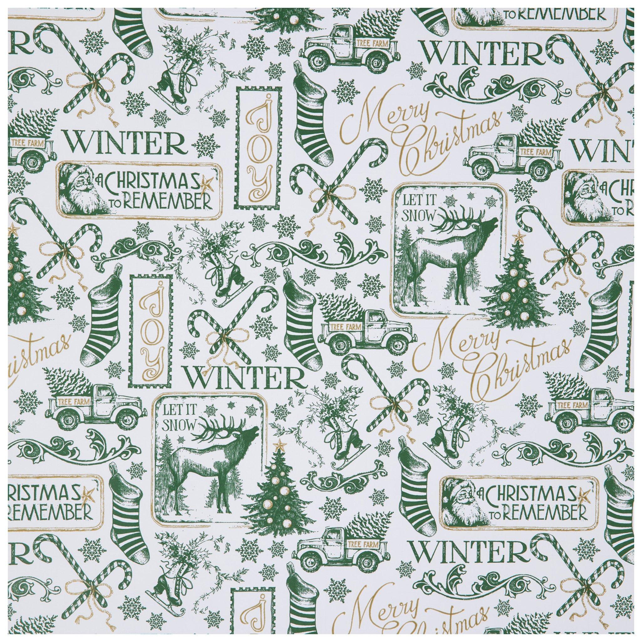 Rustic Christmas Icons Wrapping Paper | Hobby Lobby | 6328173