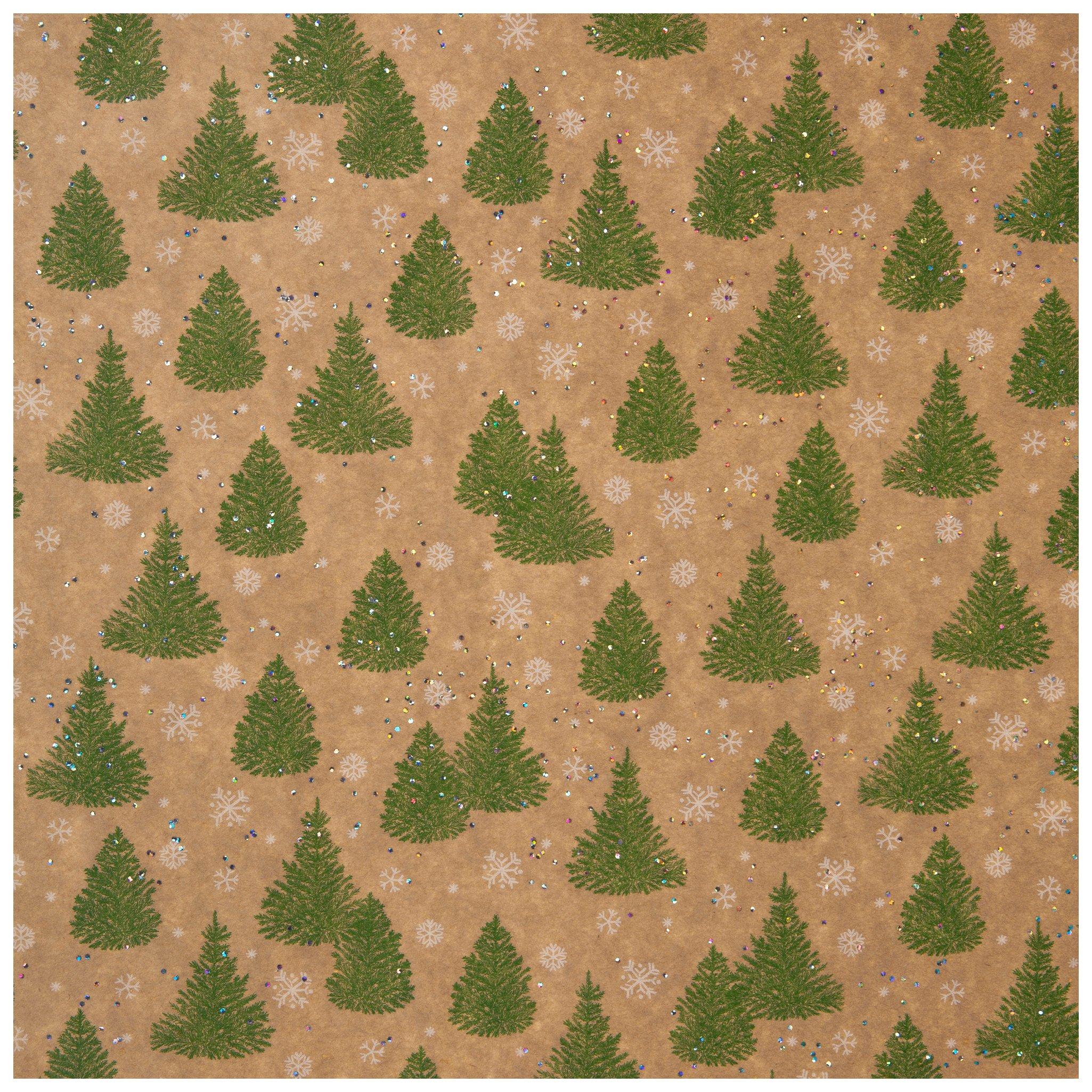 Snowy Trees Kraft Wrapping Paper | Hobby Lobby | 6328298