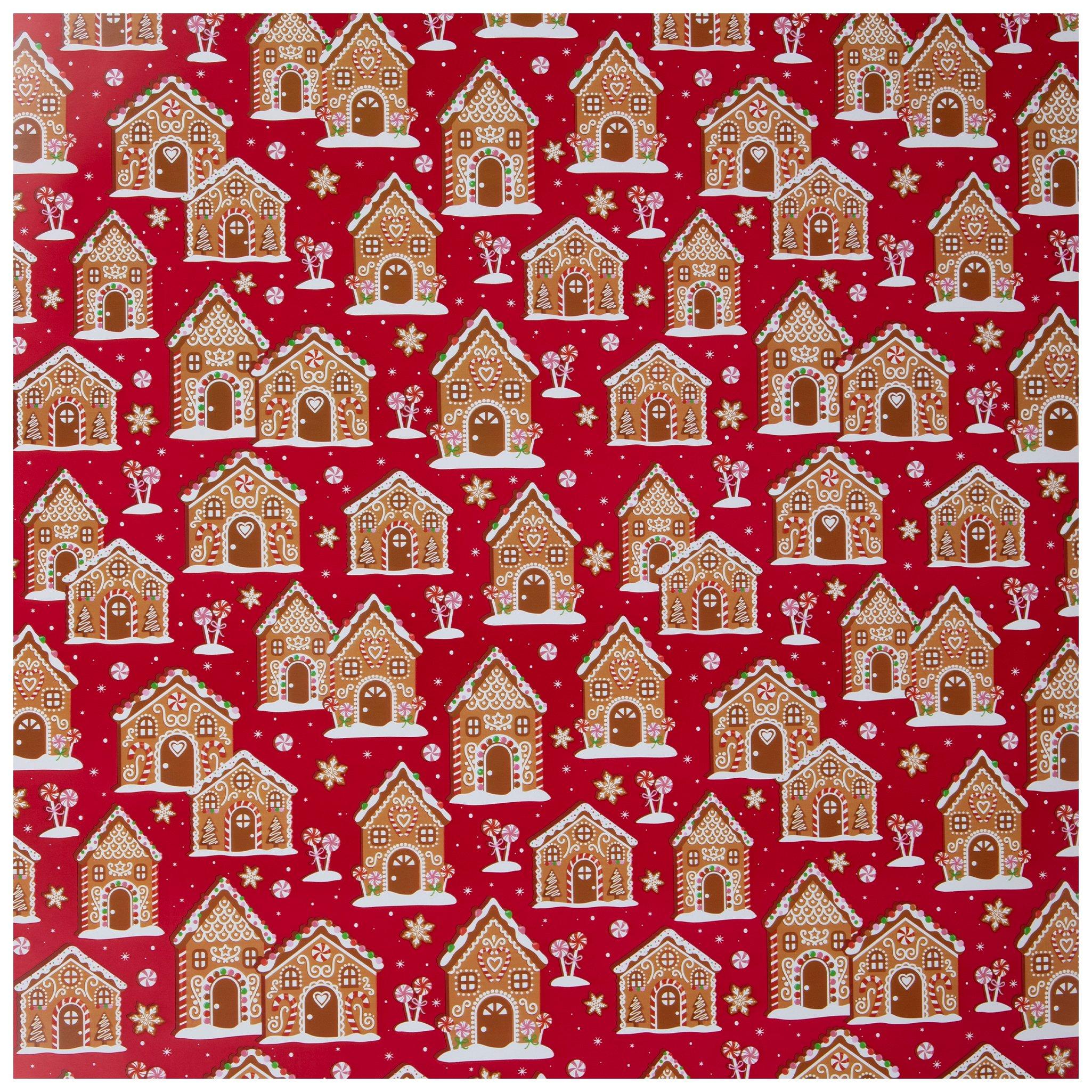 Red & White Gingerbread House Wrapping Paper | Hobby Lobby | 6328454