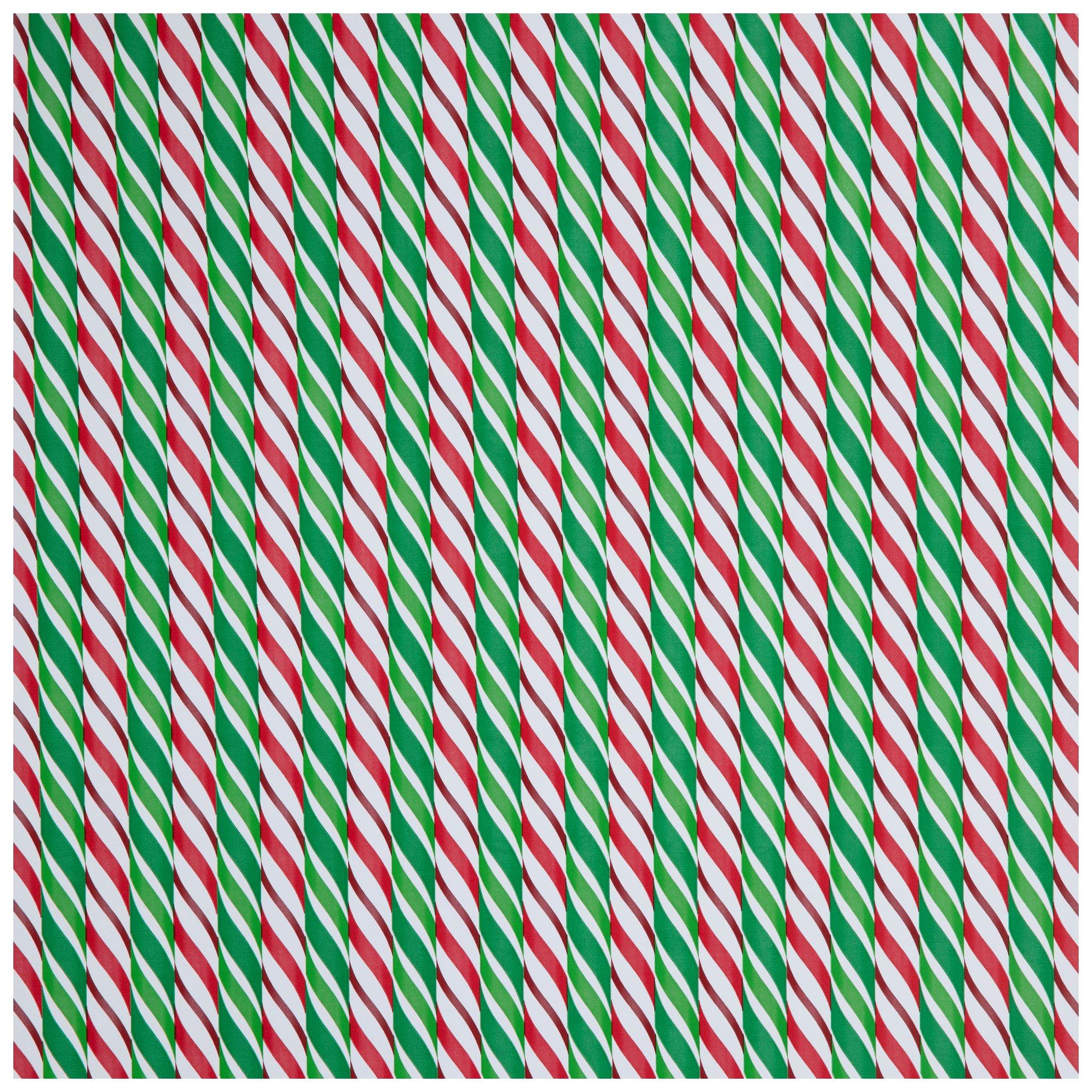 Red & Green Peppermint Striped Wrapping Paper | Hobby Lobby | 6328470