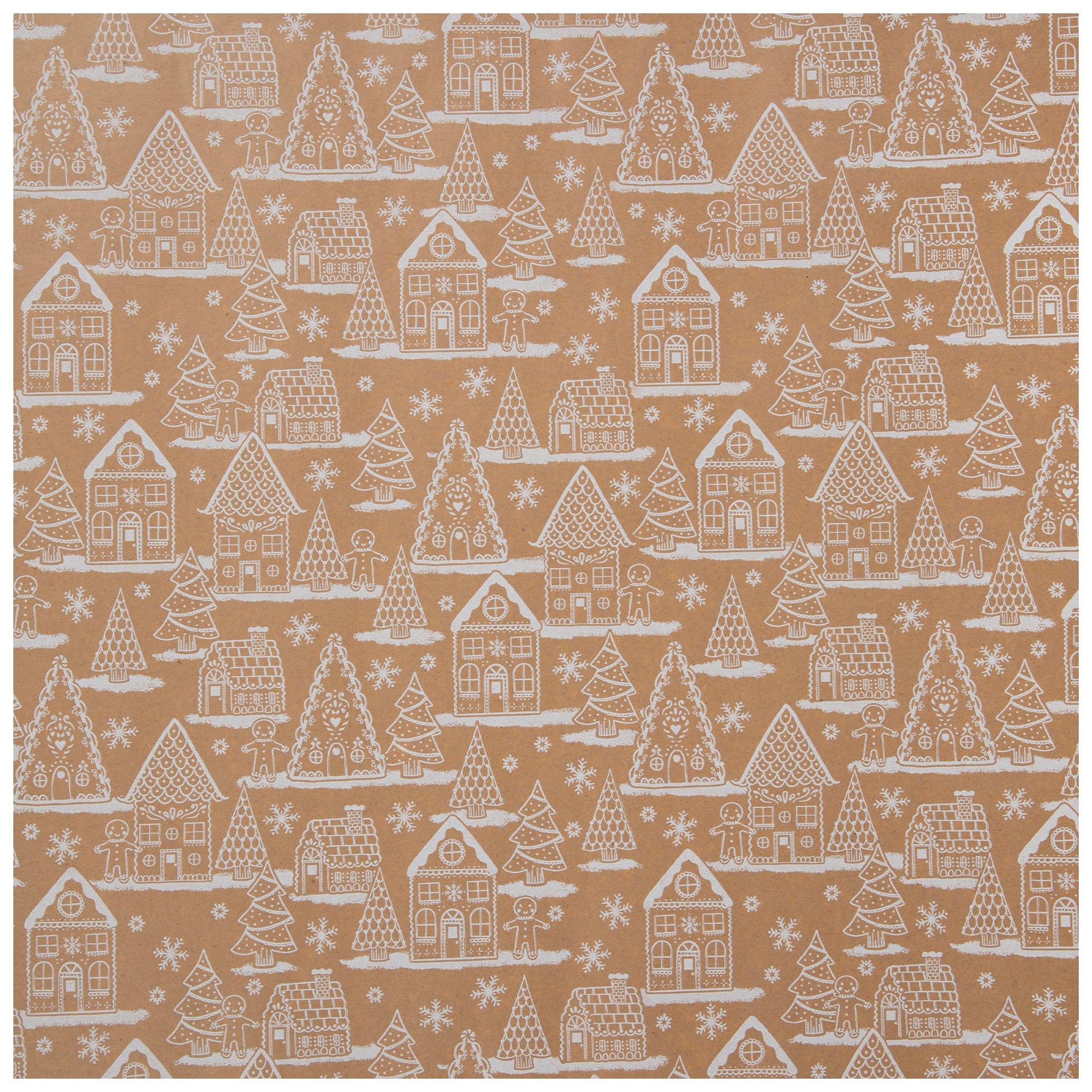 Gingerbread Houses Kraft Wrapping Paper | Hobby Lobby | 6328652