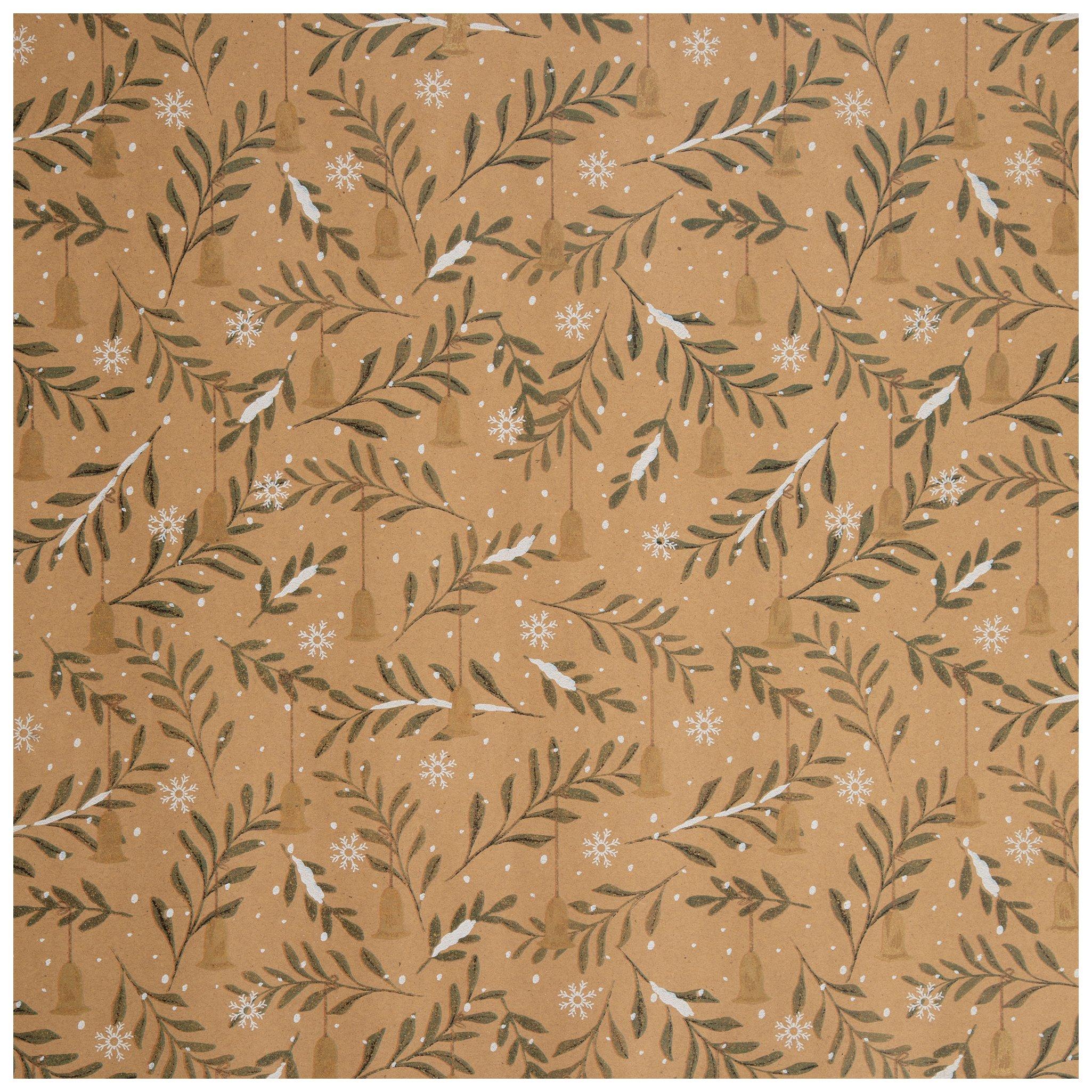 Greenery & Bells Kraft Wrapping Paper | Hobby Lobby | 6328678