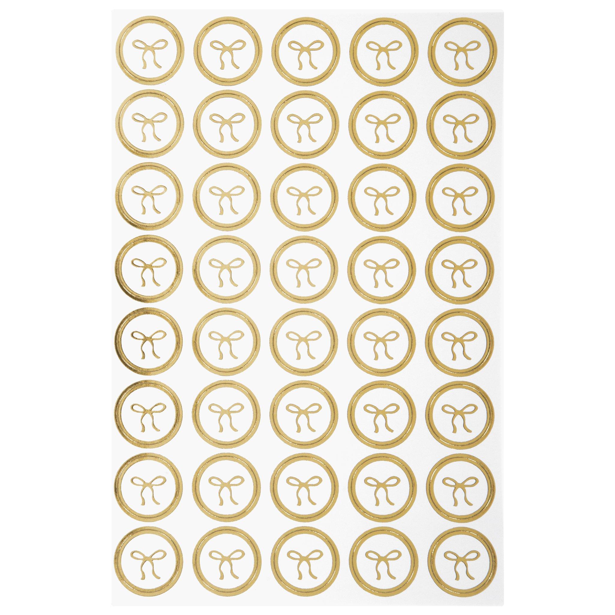 Gold Bow Foil Stickers | Hobby Lobby | 6331011