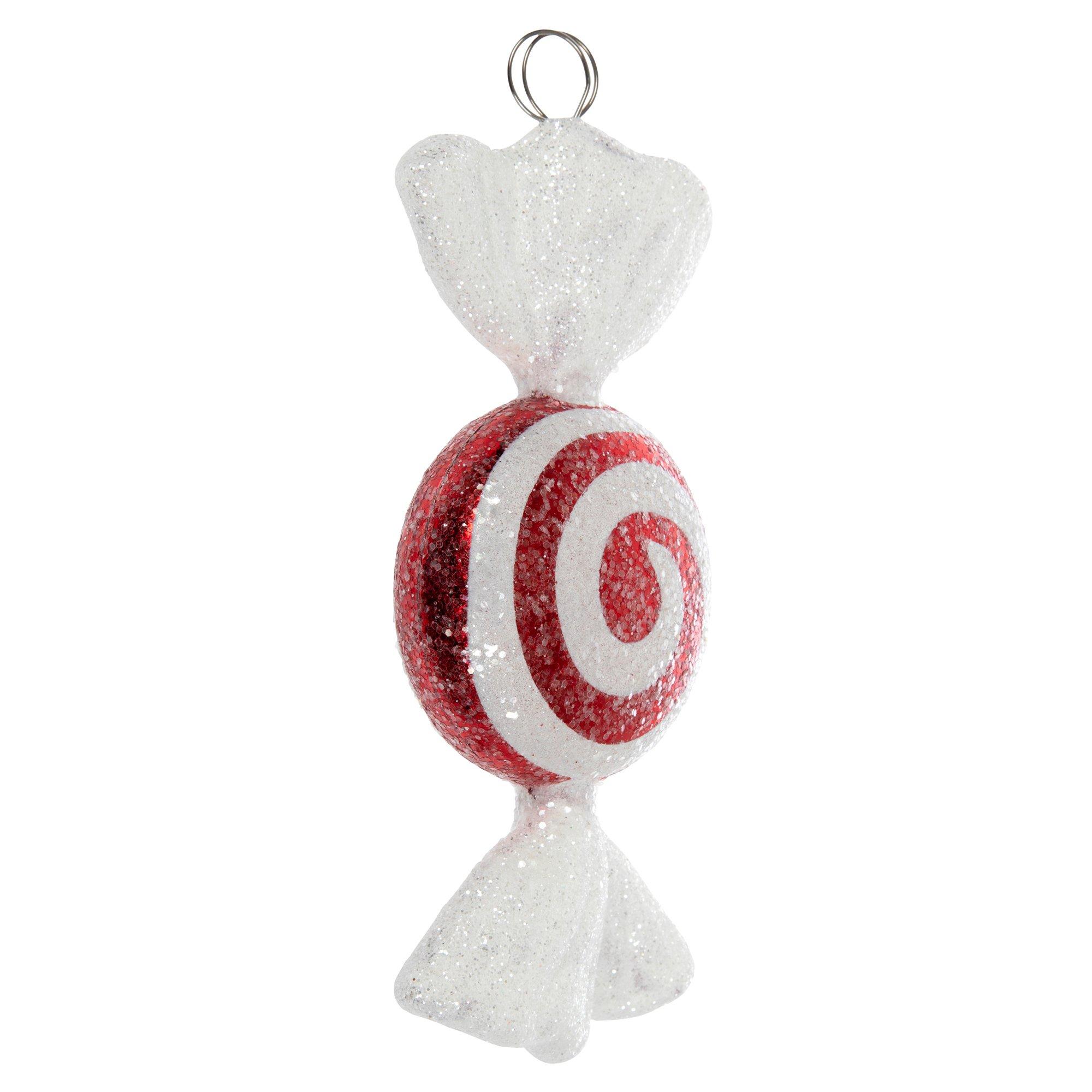 Glitter Peppermint Candy Ornament Set | Hobby Lobby | 6331136