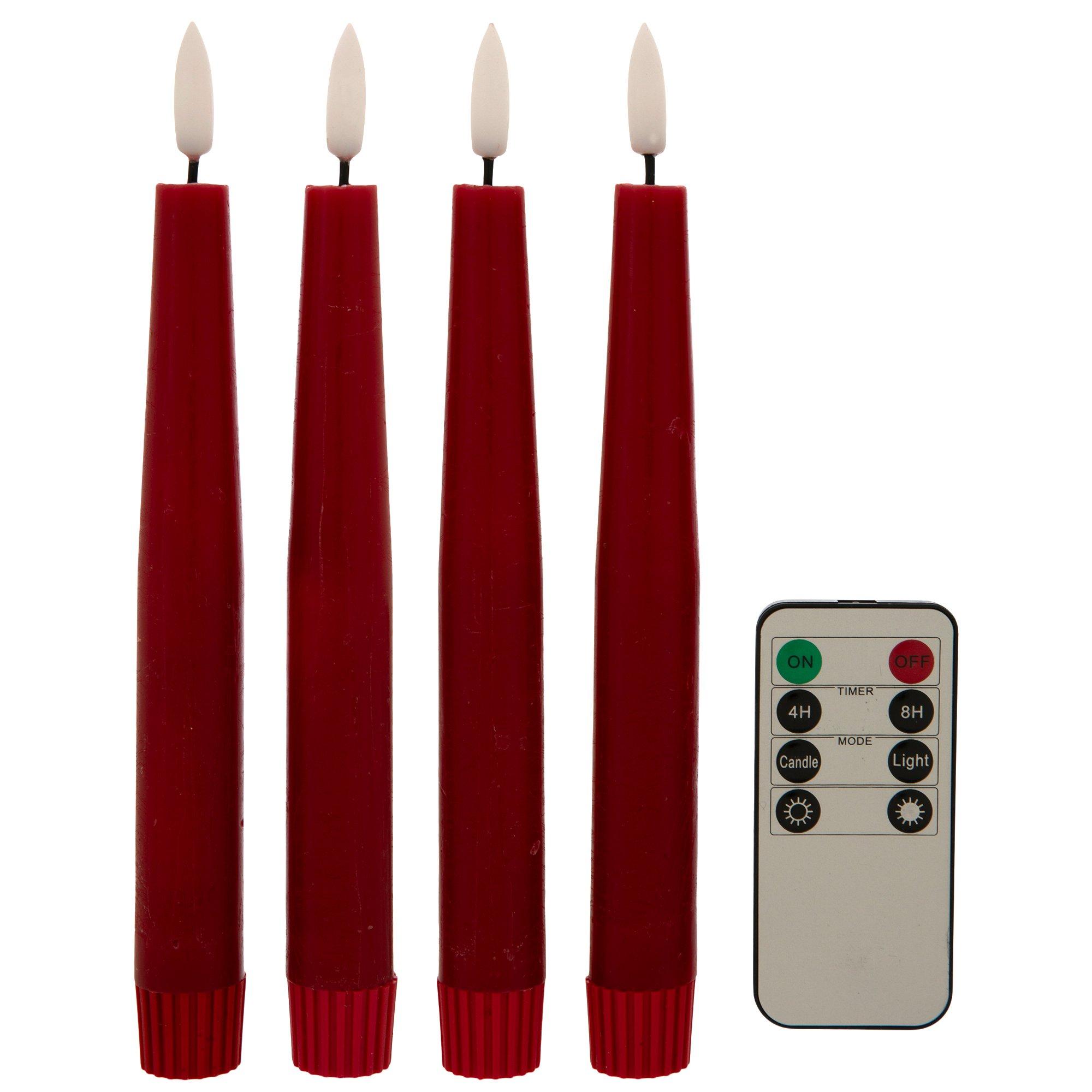 Red Taper LED Candles With Remote | Hobby Lobby | 6334049