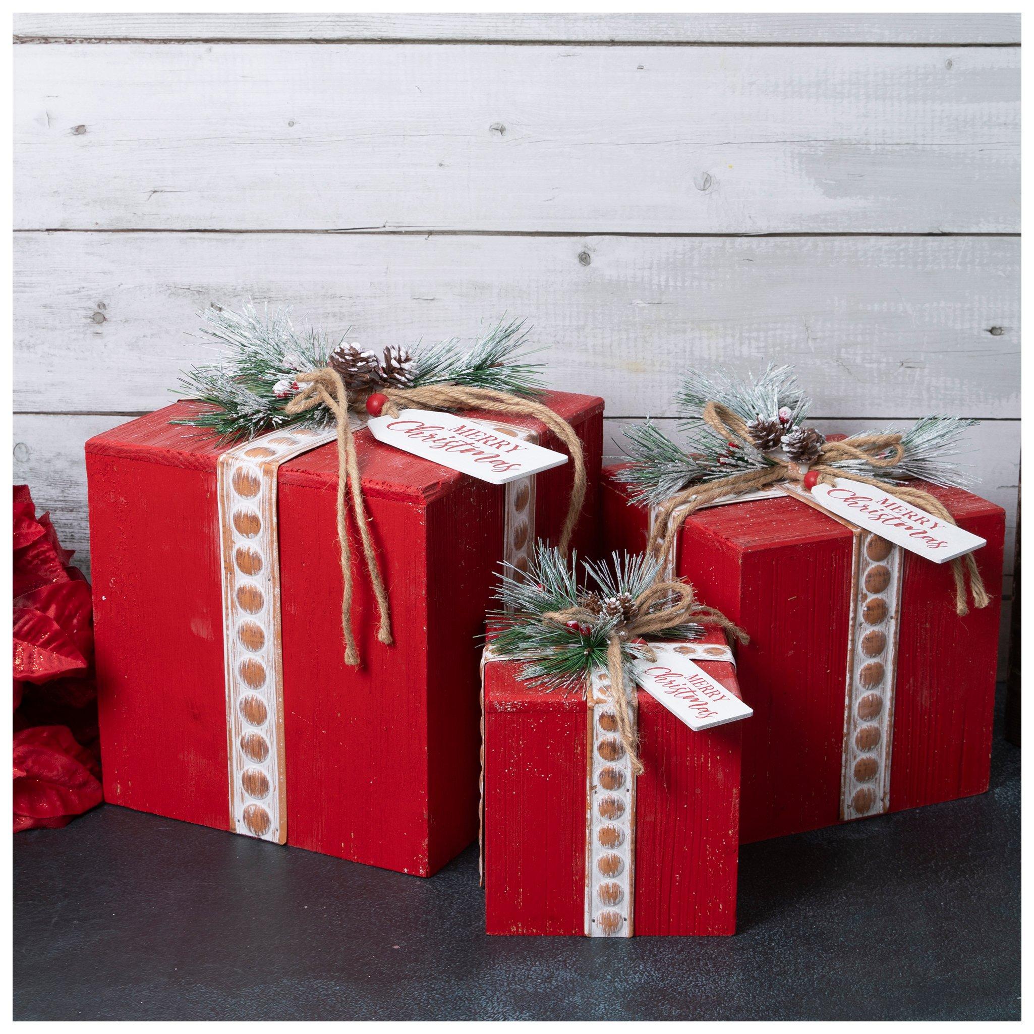 Rustic Wood Gift Box Decor | Hobby Lobby | 6336978